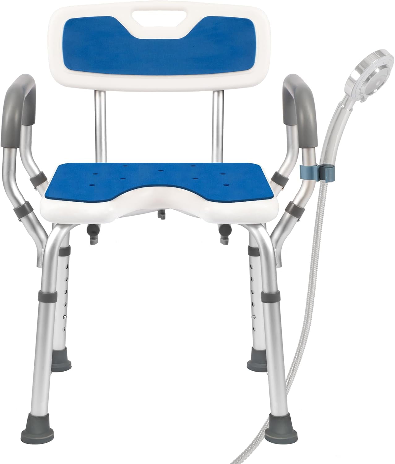 Shower Chair with Arms and Back Heavy Duty 330lbs, Shower Chair for ...