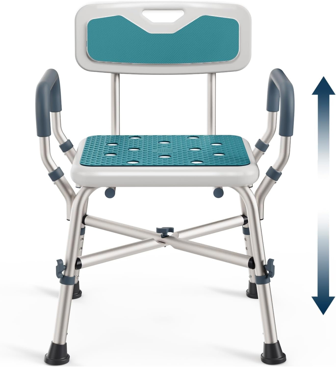 Shower Chair for Elderly and Disabled (450lb) with Padded Armrests and ...