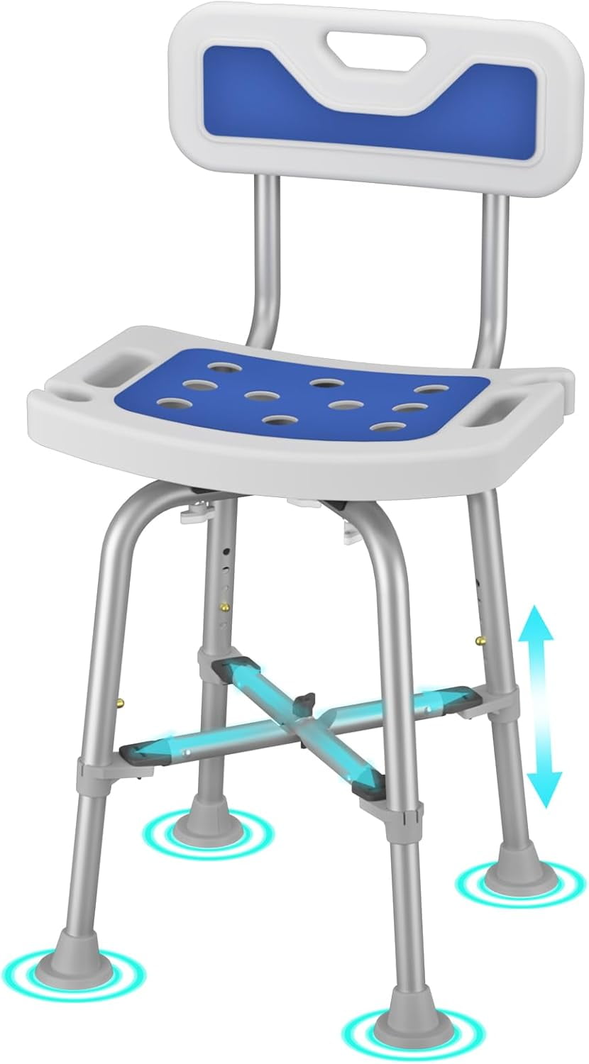 Shower Chair for Elderly Handicap Disabled Adults or Women with Back ...