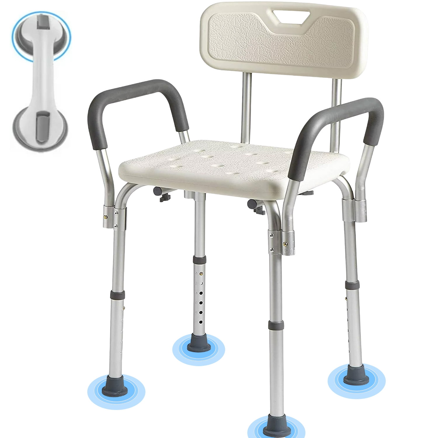 Heavy Duty Adjustable Shower Chair with Handle for Elderly, Disabled ...