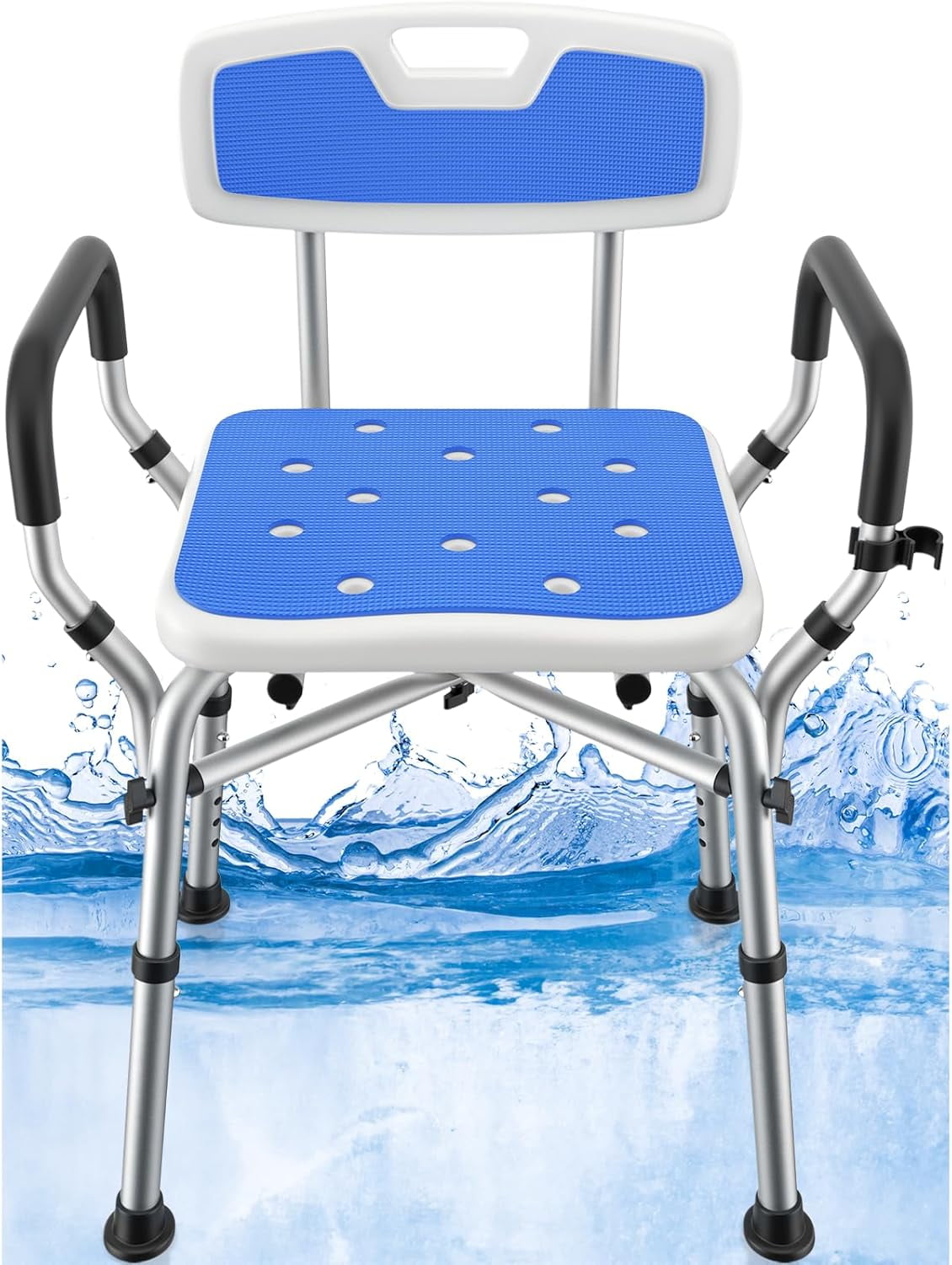 Shower Chair for Inside Shower, Aa Shower Chair with Arms and Back, 6 ...