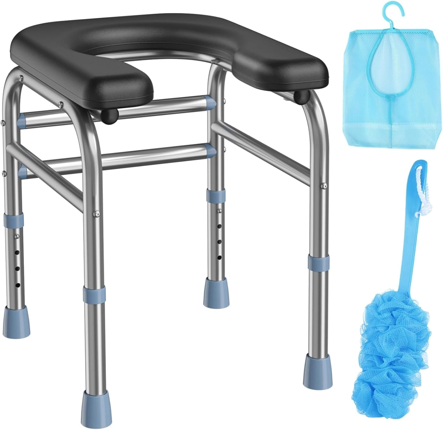 Shower Chair for Inside Shower, Upgraded Stainless Steel Shower Stool ...