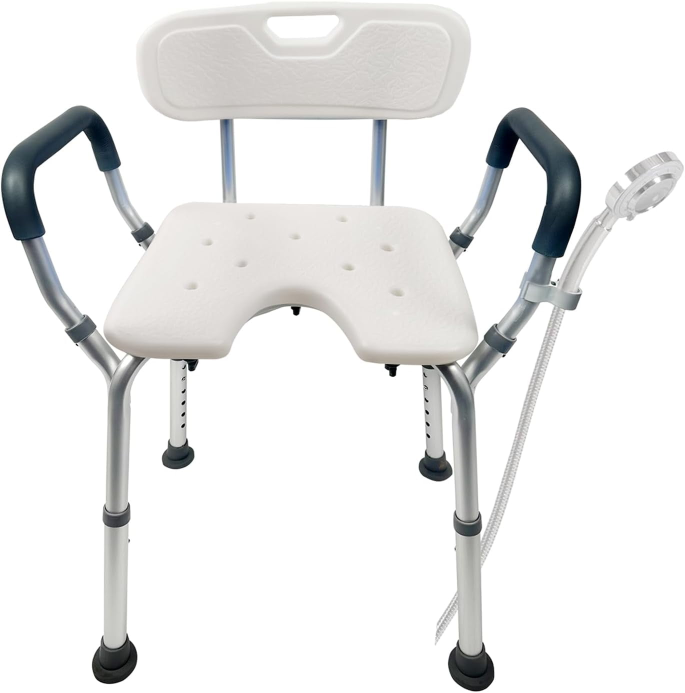 Shower Chair Seat with Arms and Back, Padded Handicap Shower Chair for ...