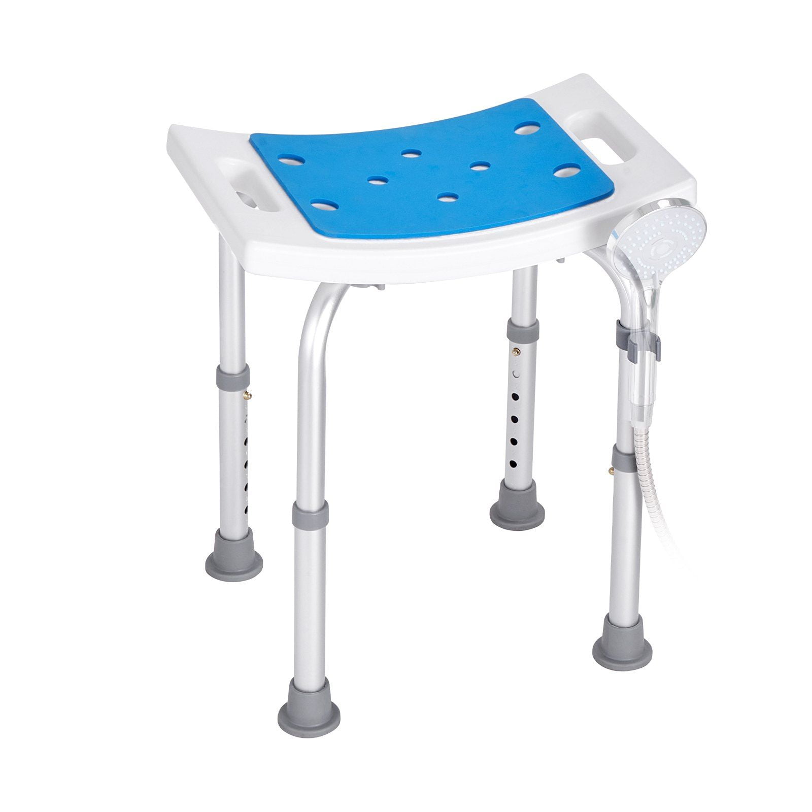 Shower Chair Adjustable Height, Non-Slip Shower Stool for Elderly ...