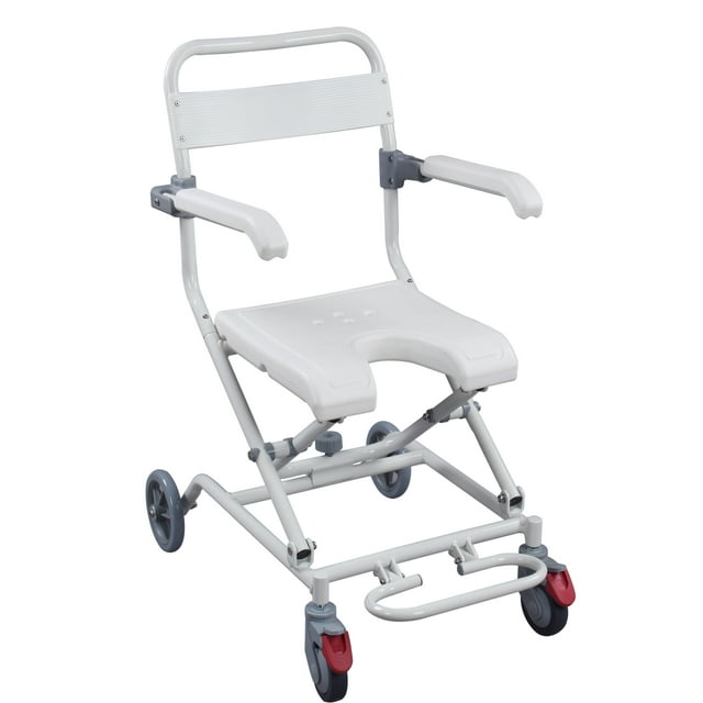 Shower Chair with Wheels, Shower Wheelchair, Rolling Shower Chair ...
