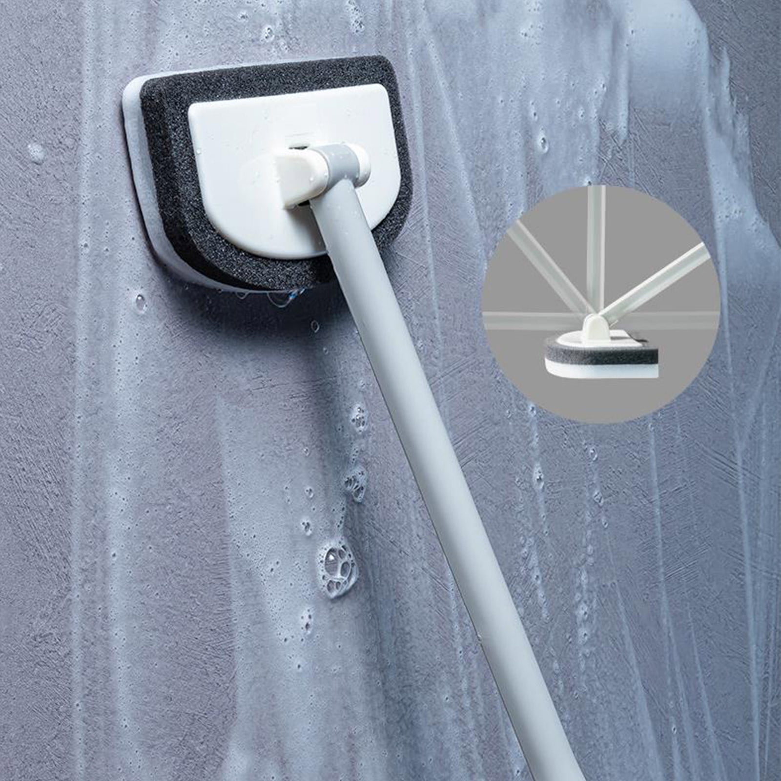 Shower Cleaner Brush 180° Rotating Brush Head Bathtub Brush Wall Tile ...
