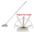 Long Handle Shower Cleaning Brush, Tub & Tile Scrubber for Bathroom ...