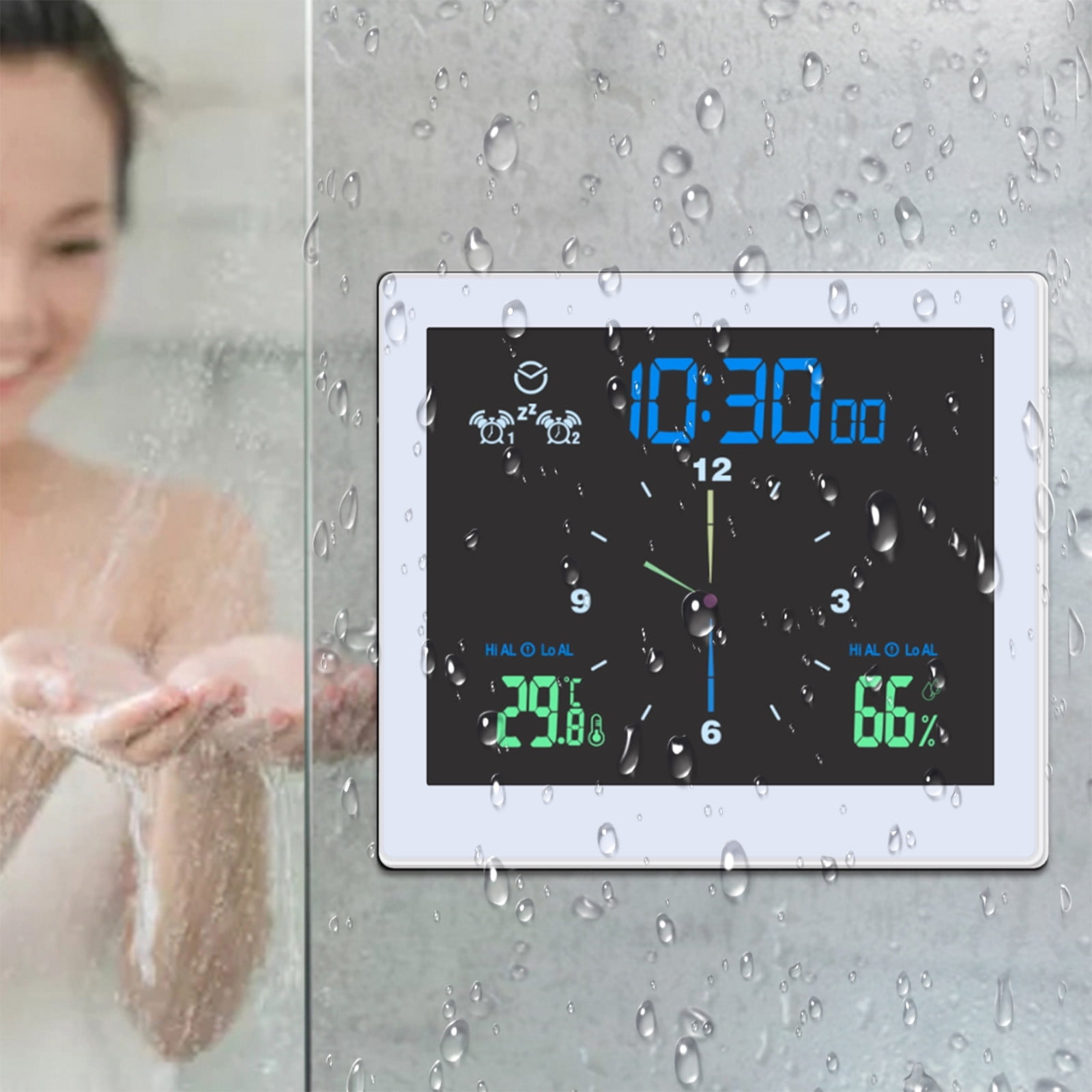 Shower Clock, Clock Timer, Splashproof, Visual Countdown Timer, Time Management Tool, Indoor ...
