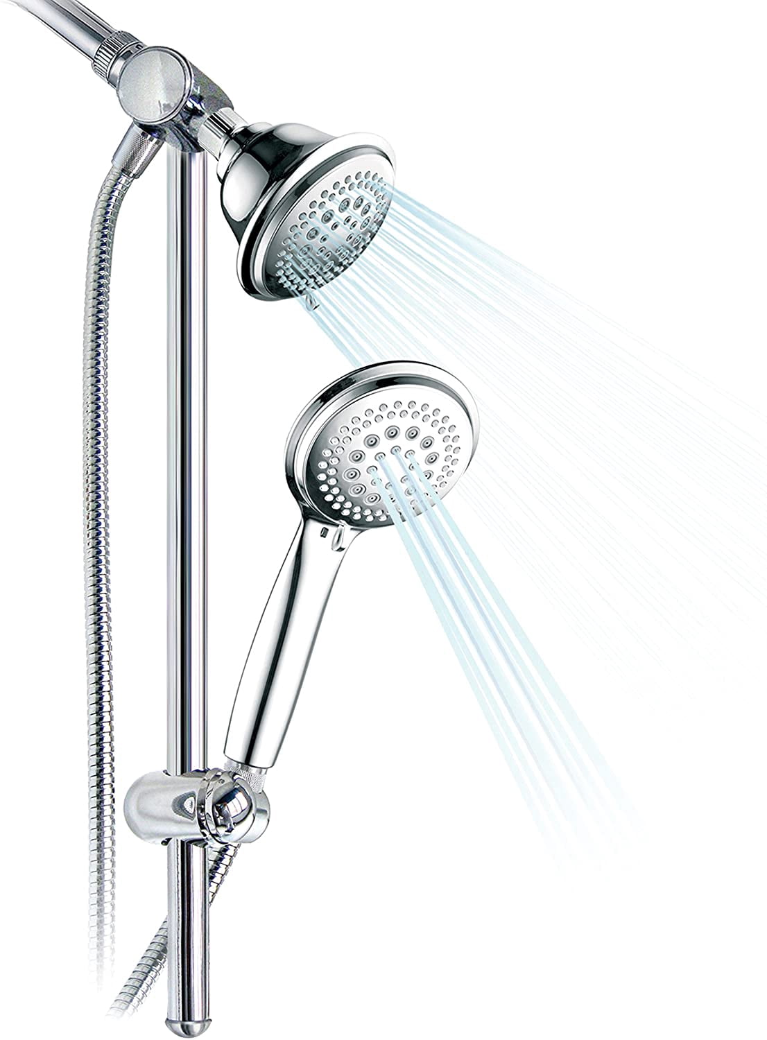 Shower Combo PLUS -Mount Drill-Free Slide Bar - Enjoy Overhead ...