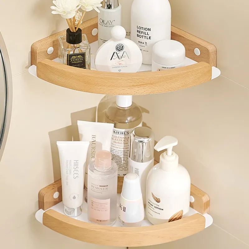 Shower Corner Organizer, Bathroom Storage Shelves, Wall-mounted ...