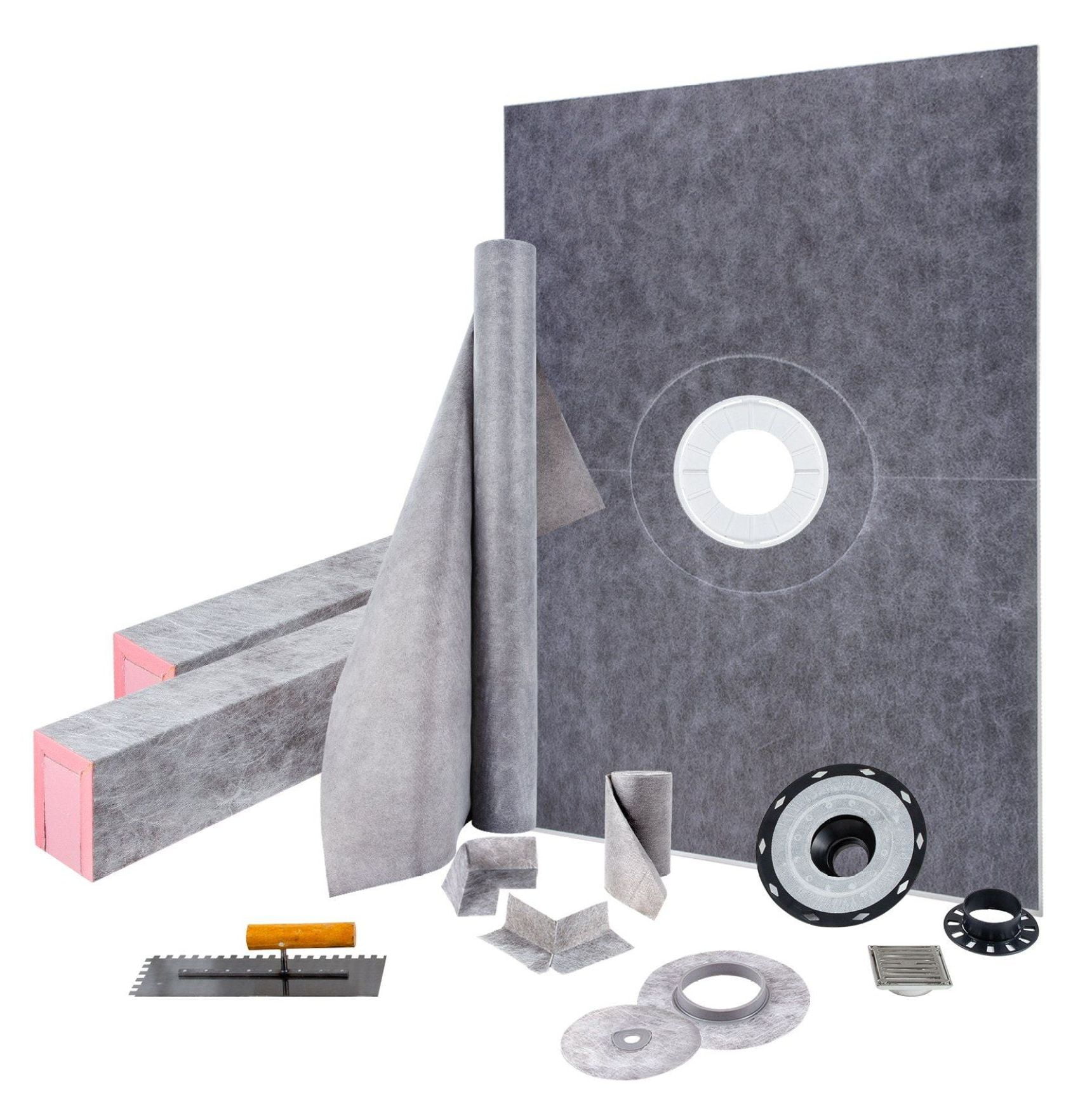 Shower Curb Kit 38x60", Watertight Shower Base with ABS Flange ...