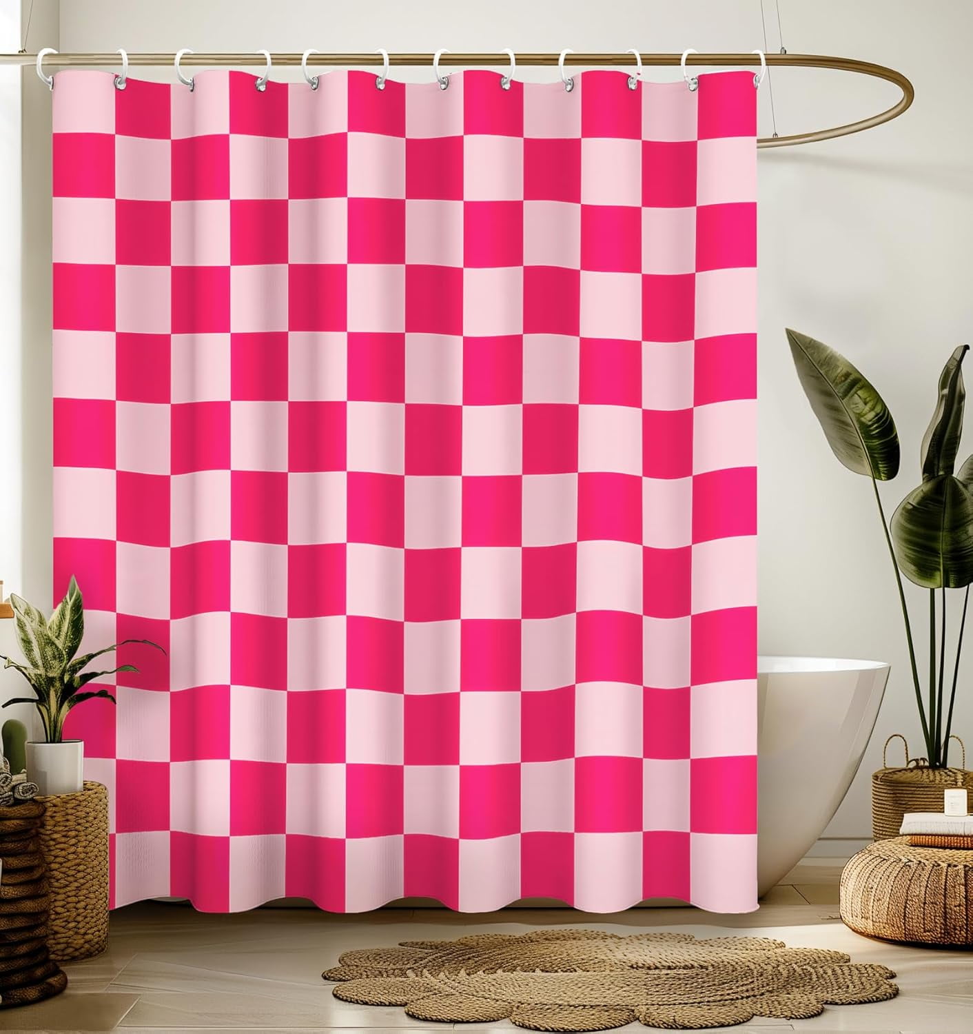 Shower Curtain for Bathroom Stall Boho Modern Cute Aesthetic Decorative ...