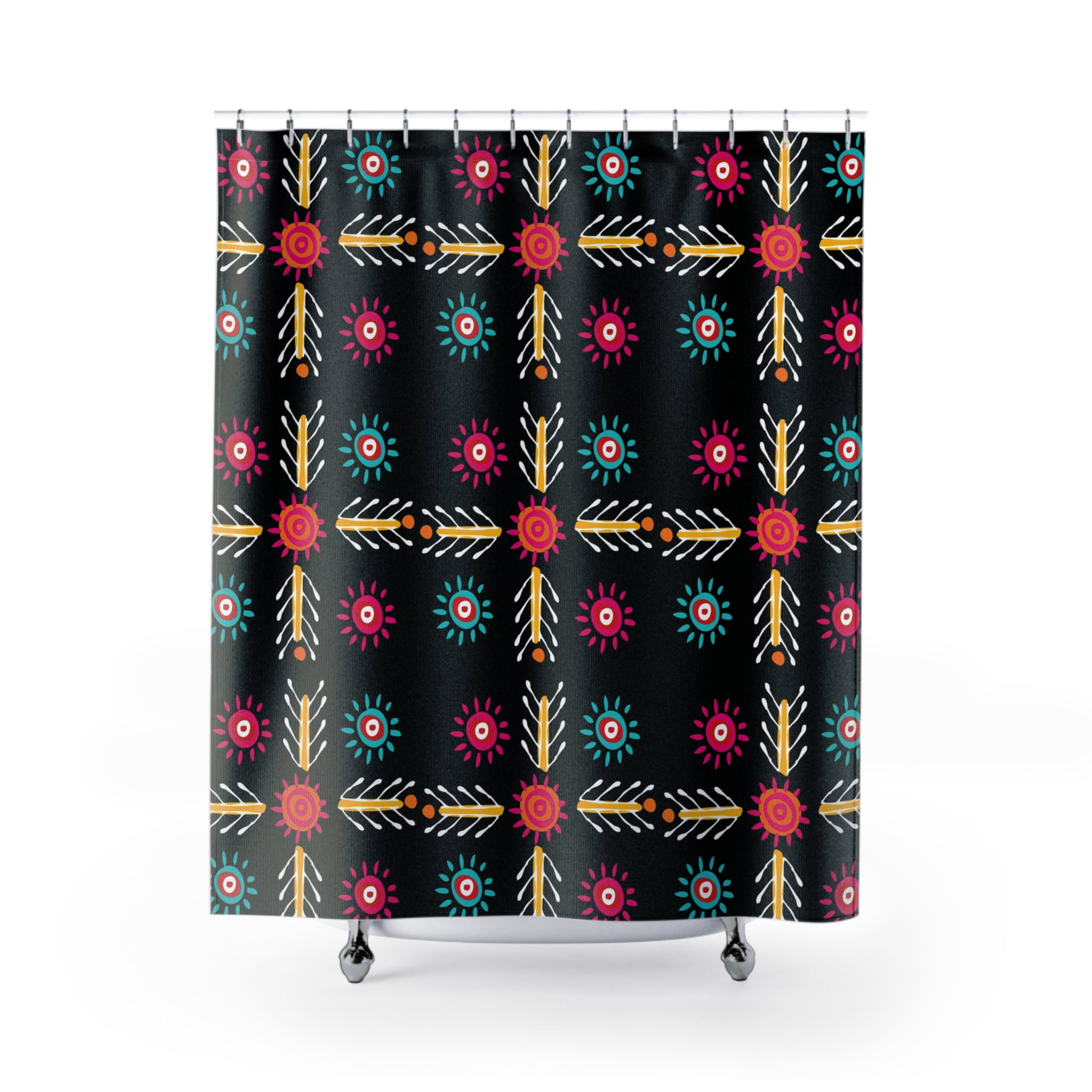 Shower Curtain, Black and White Shower Curtain, Aztec Print Shower ...