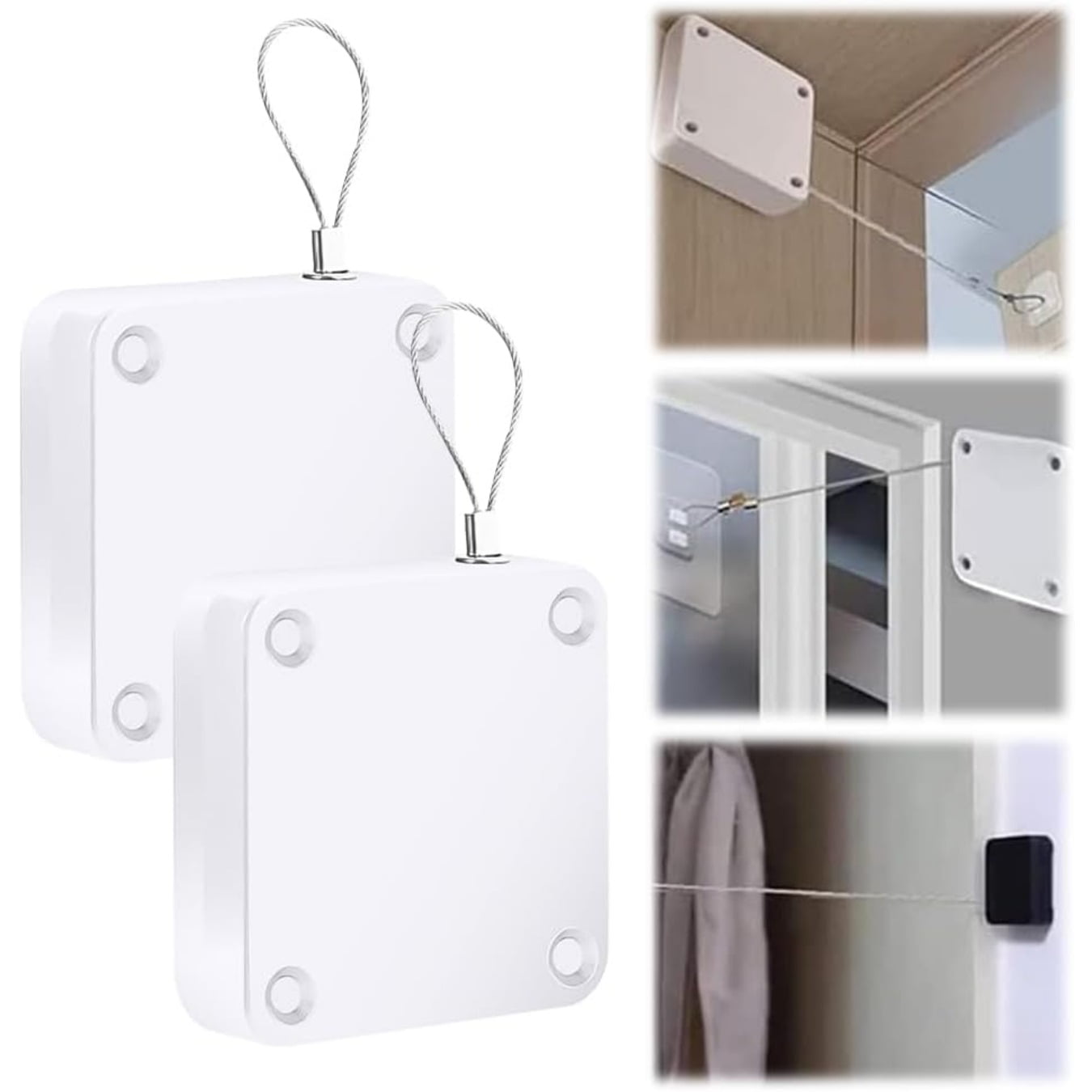 Shower Curtain Closer, 2025 Upgraded 1200g Punch-Free Automatic Curtain ...