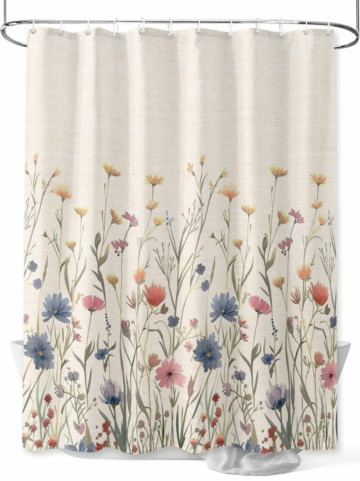 Shower Curtain Flower Shower Curtains for Bathroom, Waterproof ...