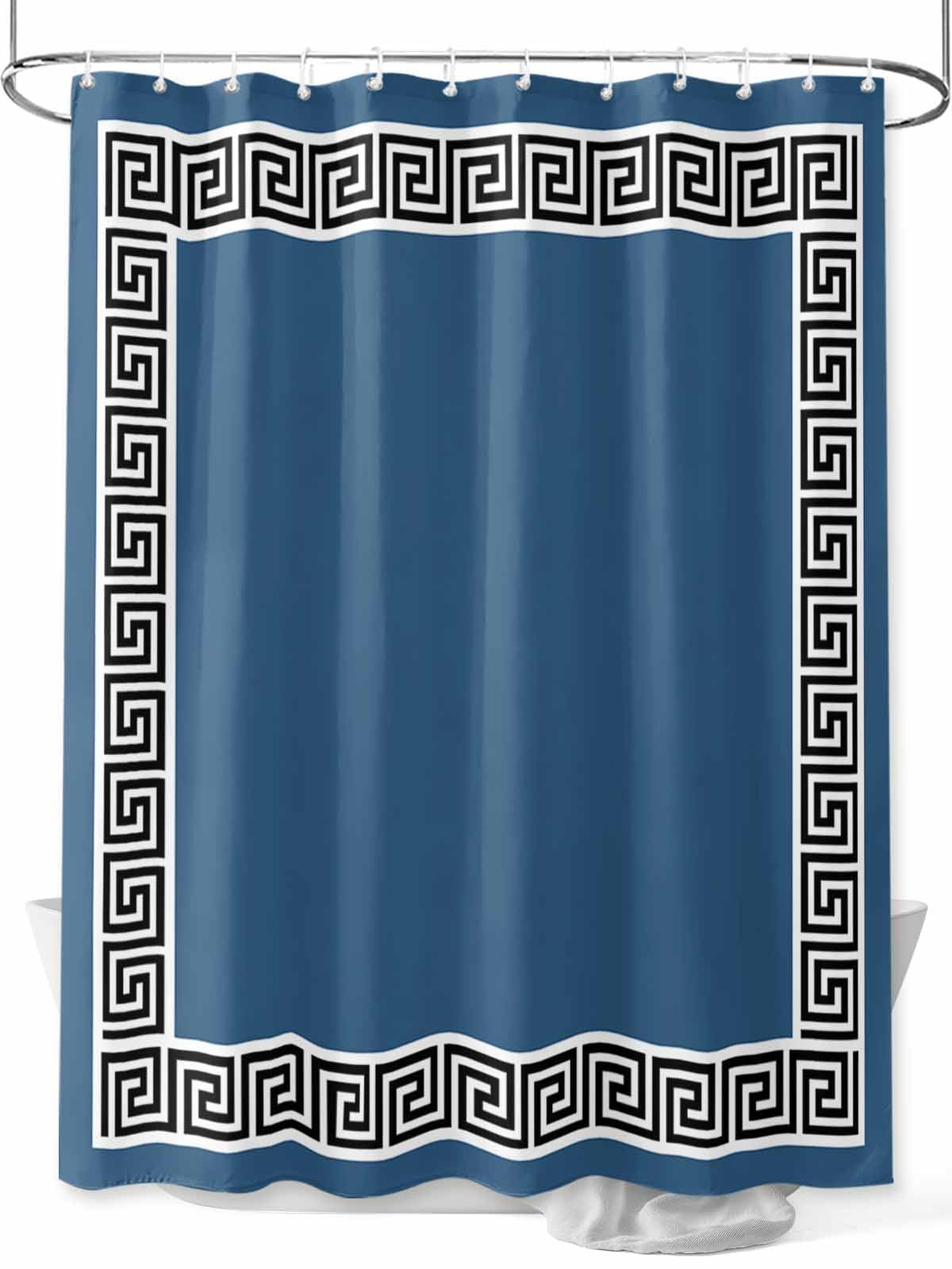 Shower Curtain Geometric Greek Key Design Shower Curtains for Bathroom ...