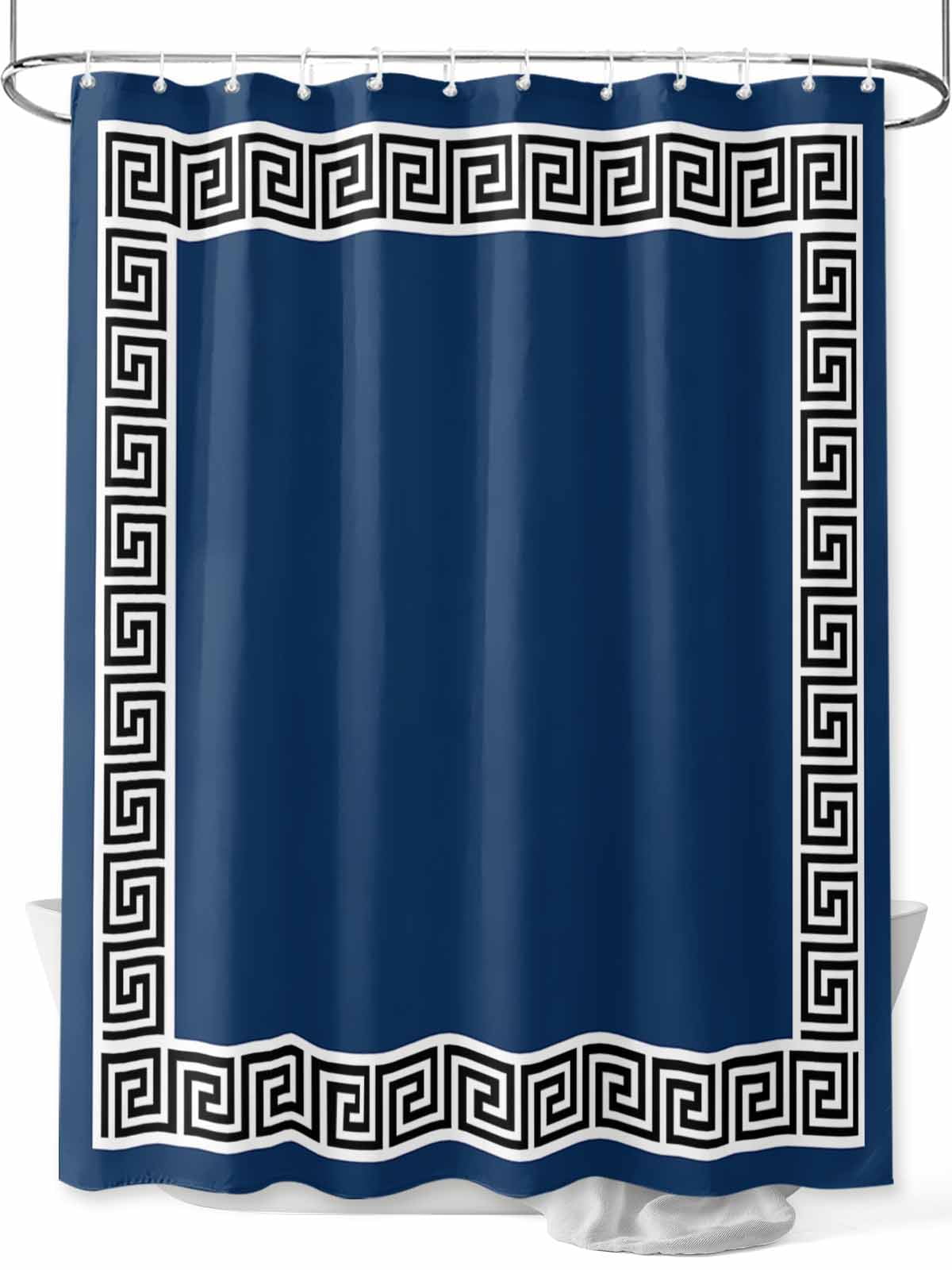 Shower Curtain Geometric Greek Key Design Shower Curtains for Bathroom ...