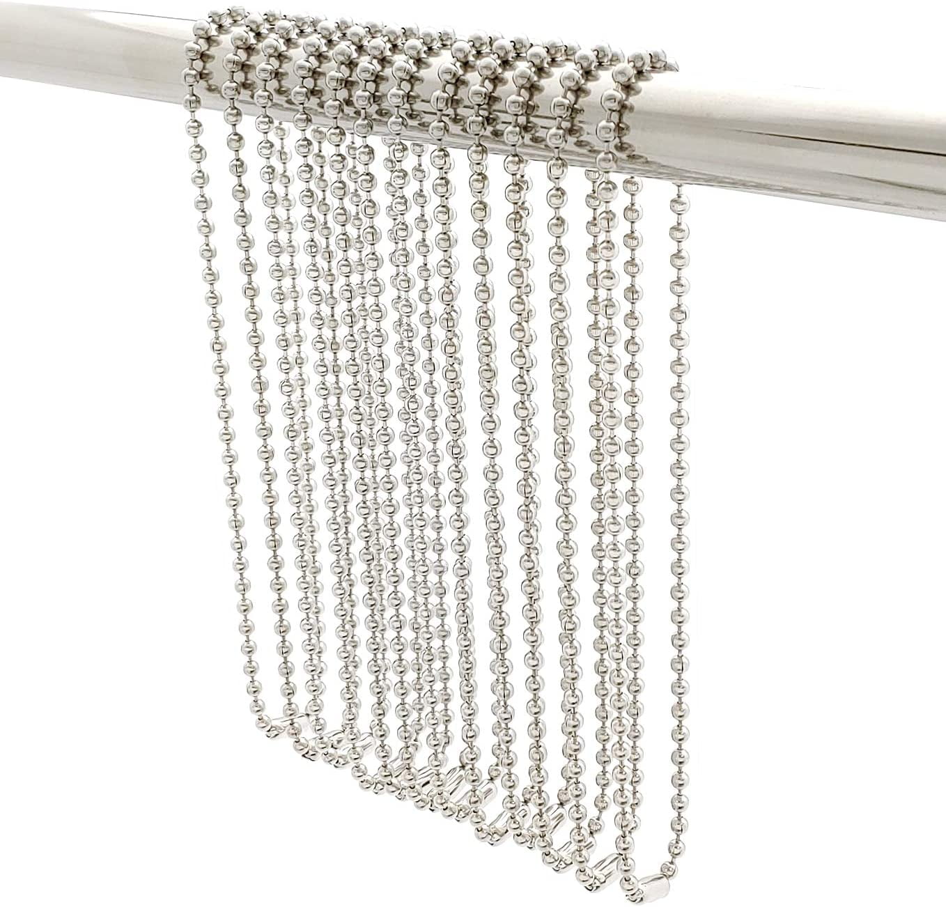 Shower Curtain Hooks Long Size 27inch/70cm, Shower Curtain Rings 12pcs ...