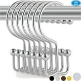 NimJoy, Shower Curtain Hooks Rings, 12pk, Rust-Resistant Metal ...