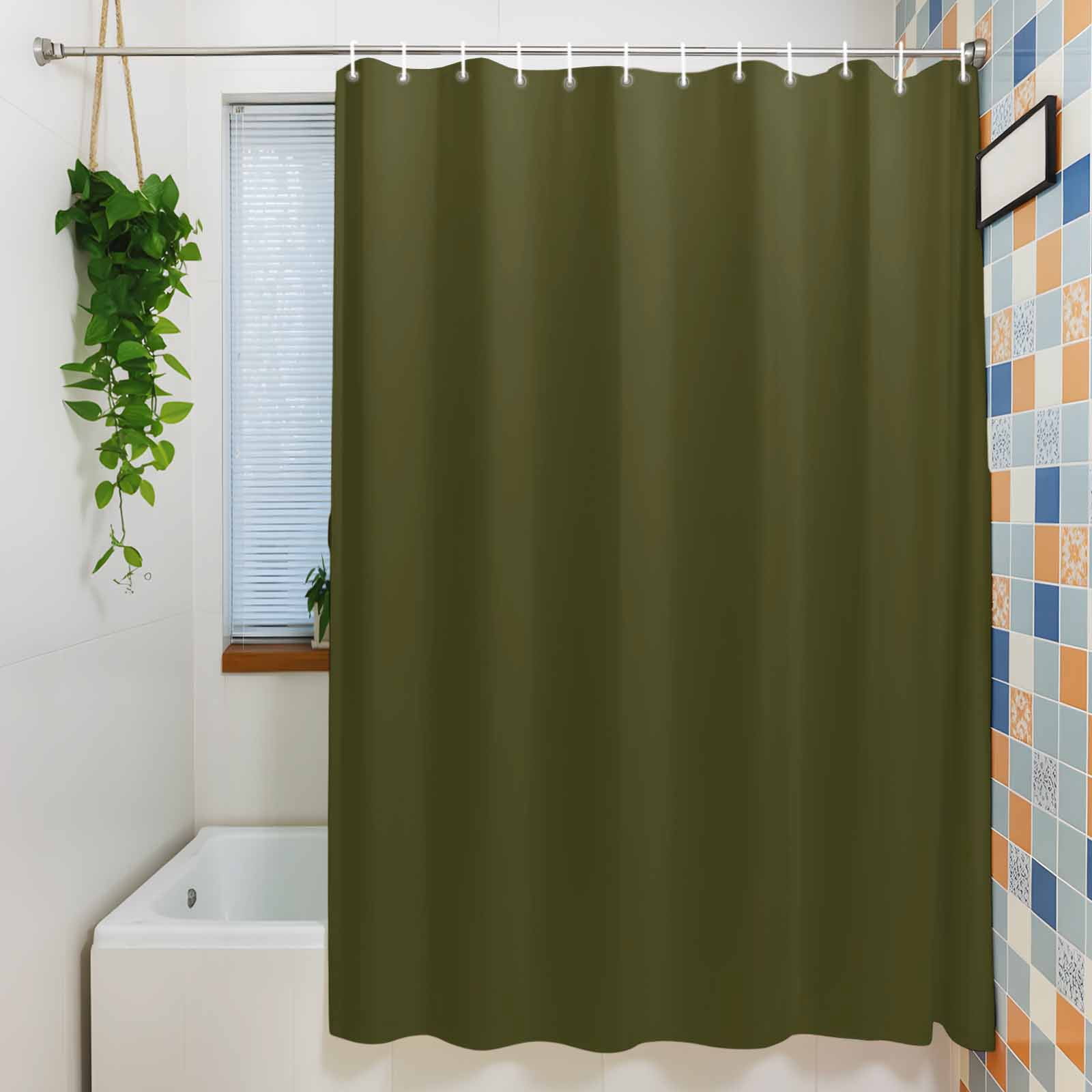 Shower Curtain, Minimalist Art Solid Color Waterproof Polyester Fabric ...
