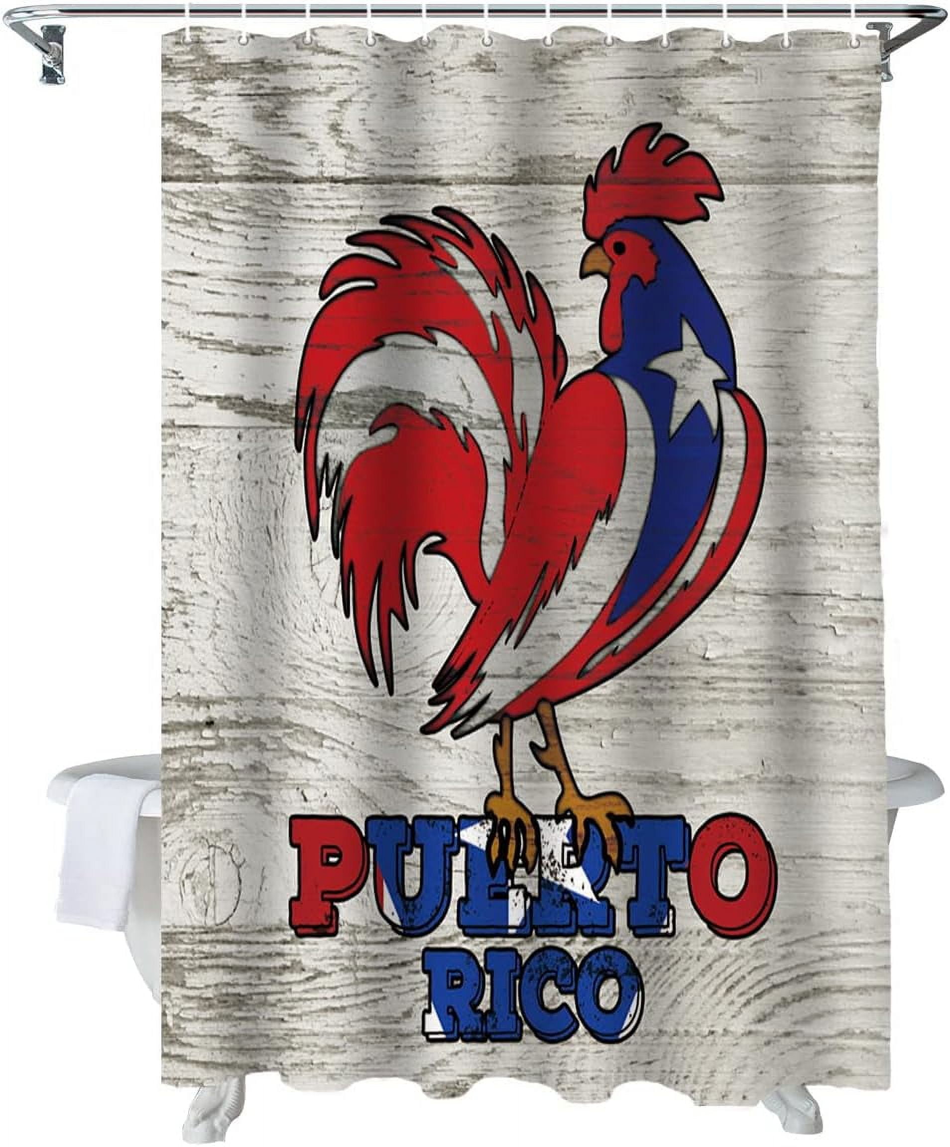 Shower Curtain Puerto Rico Flag Shower Curtains for Bathroom Decor ...