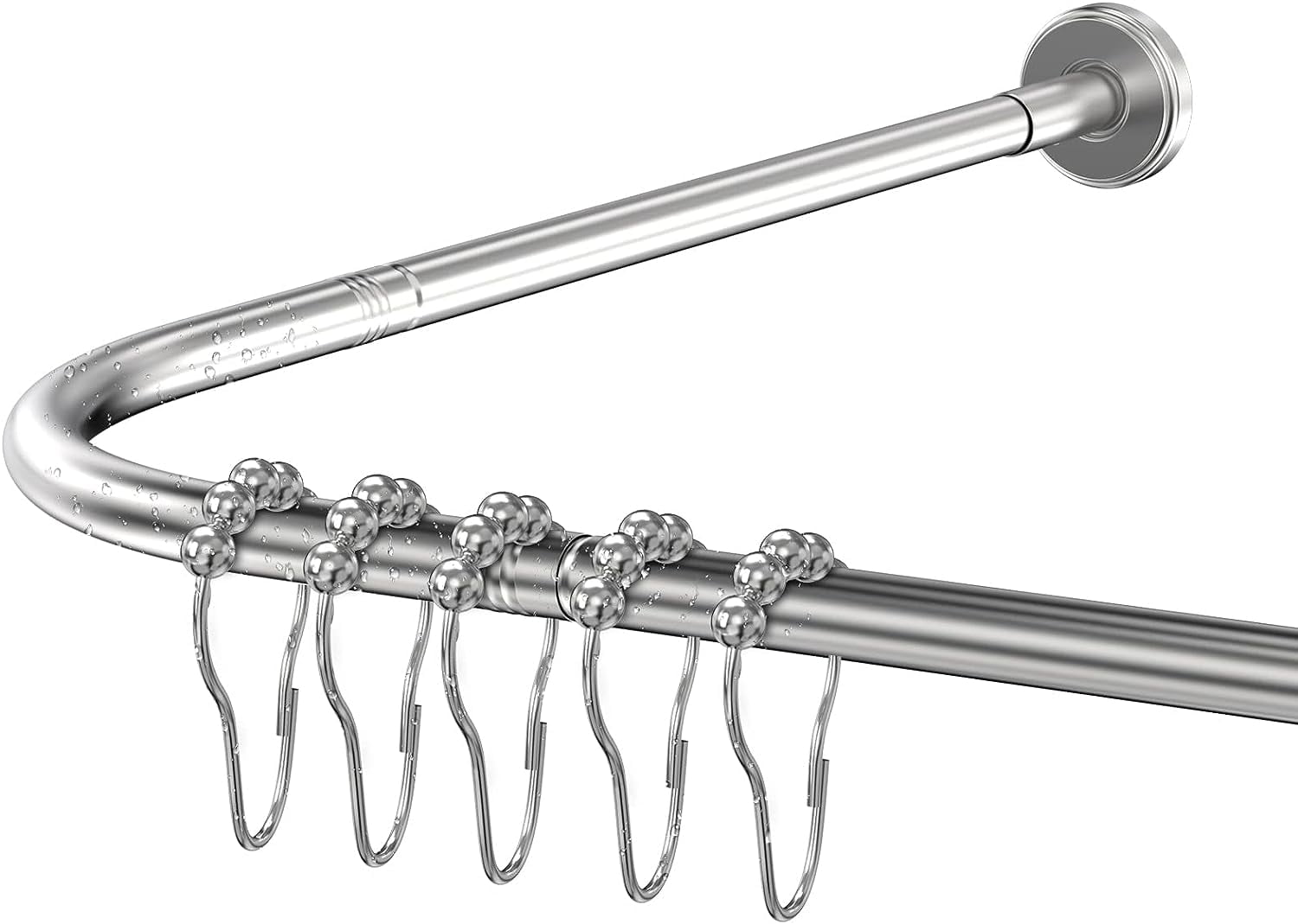 Shower Curtain Rod 29.5"x(59"x75") x29.5" Corner Shower Curtain Rod ...