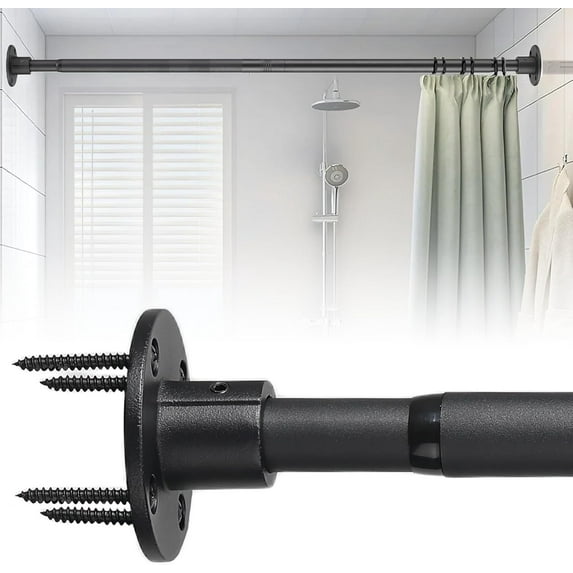 Shower Curtain Rod 30-49 Inch Closet Rod, 1 Inch Diameter Adjustable ...