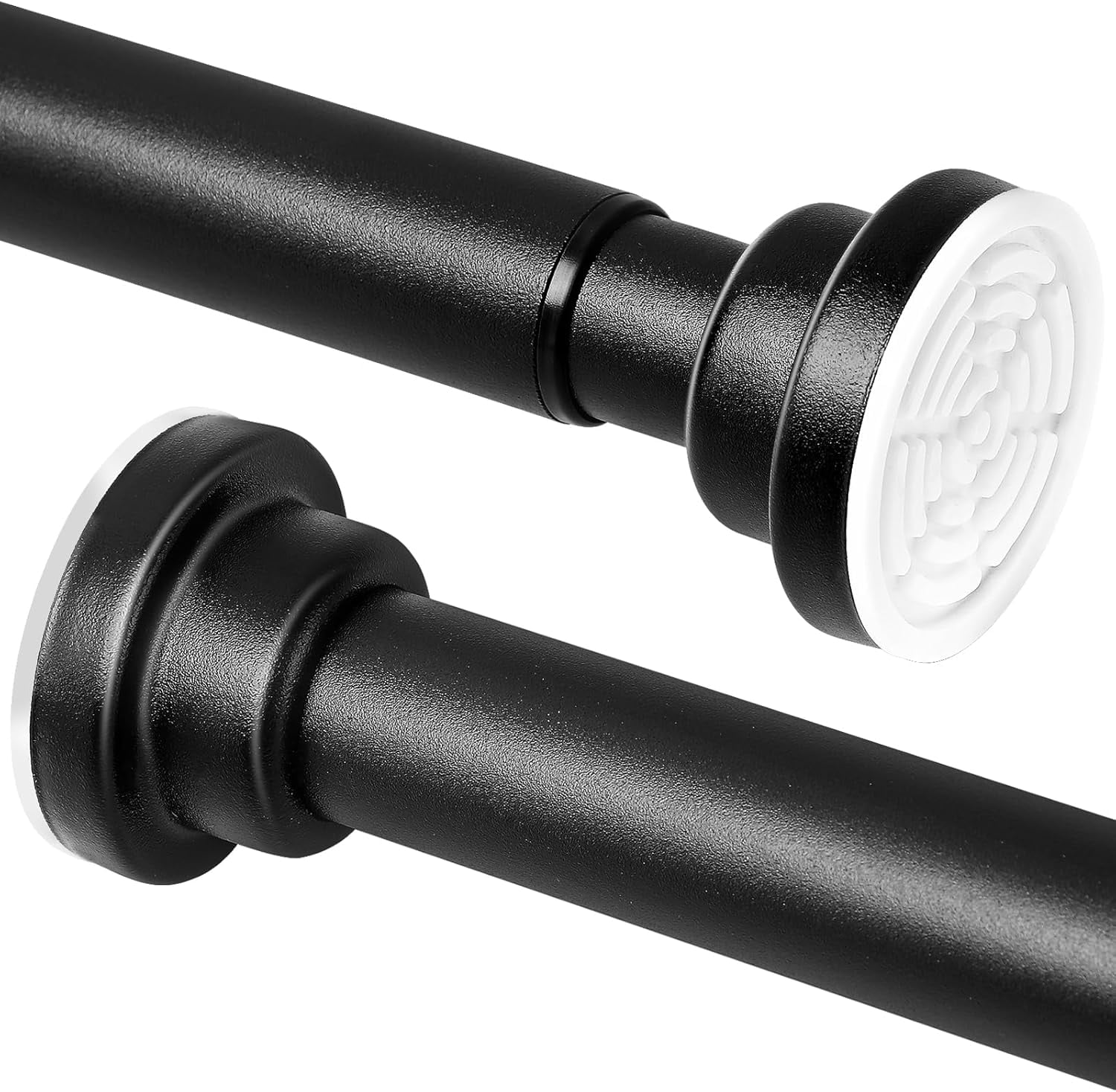 Shower Curtain Rod, 32-84 inch Heavy Duty Spring Tension Curtain Rod ...