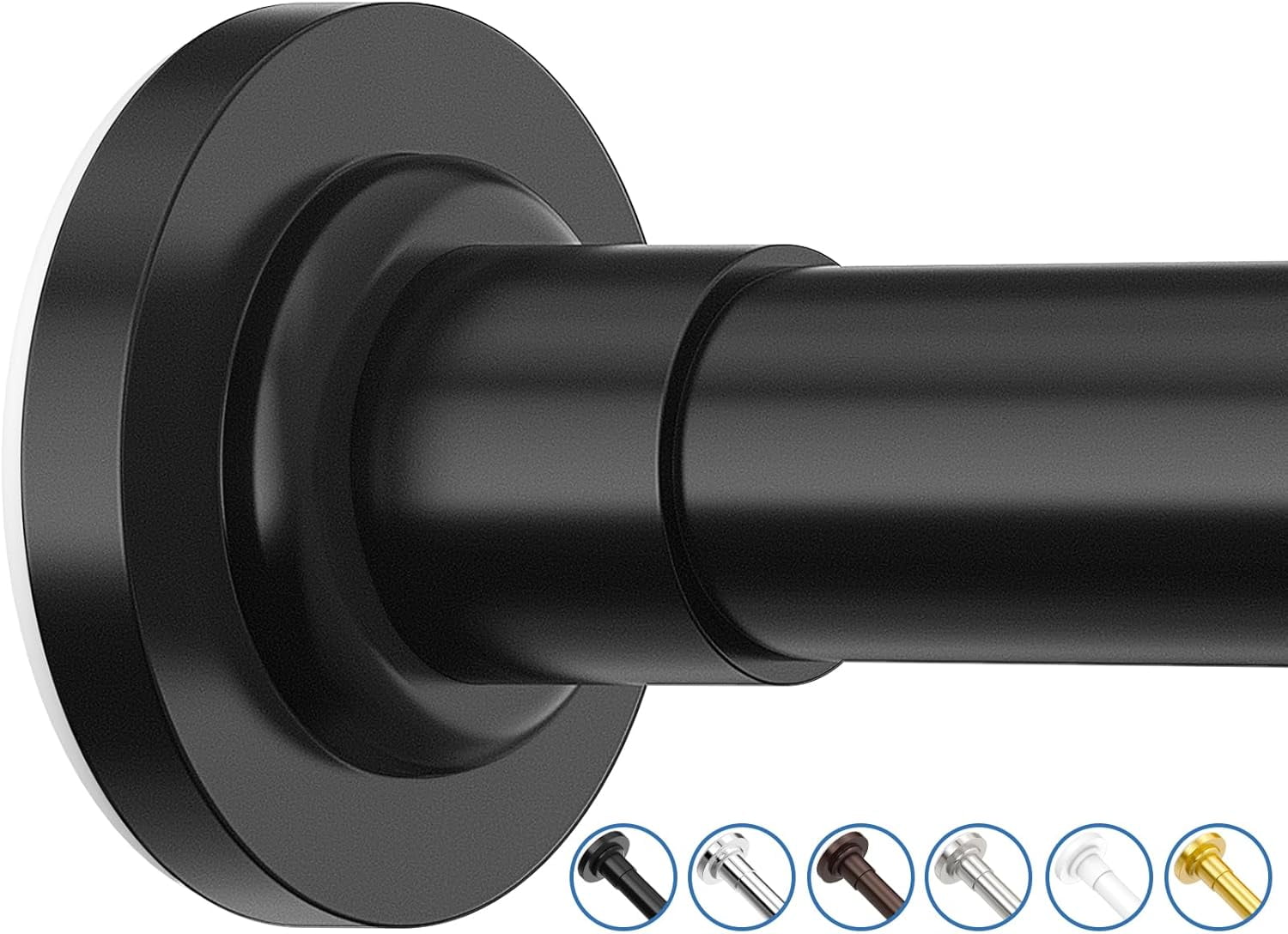 Shower Curtain Rod Adjustable , Spring Tension Shower Rods Stainless ...