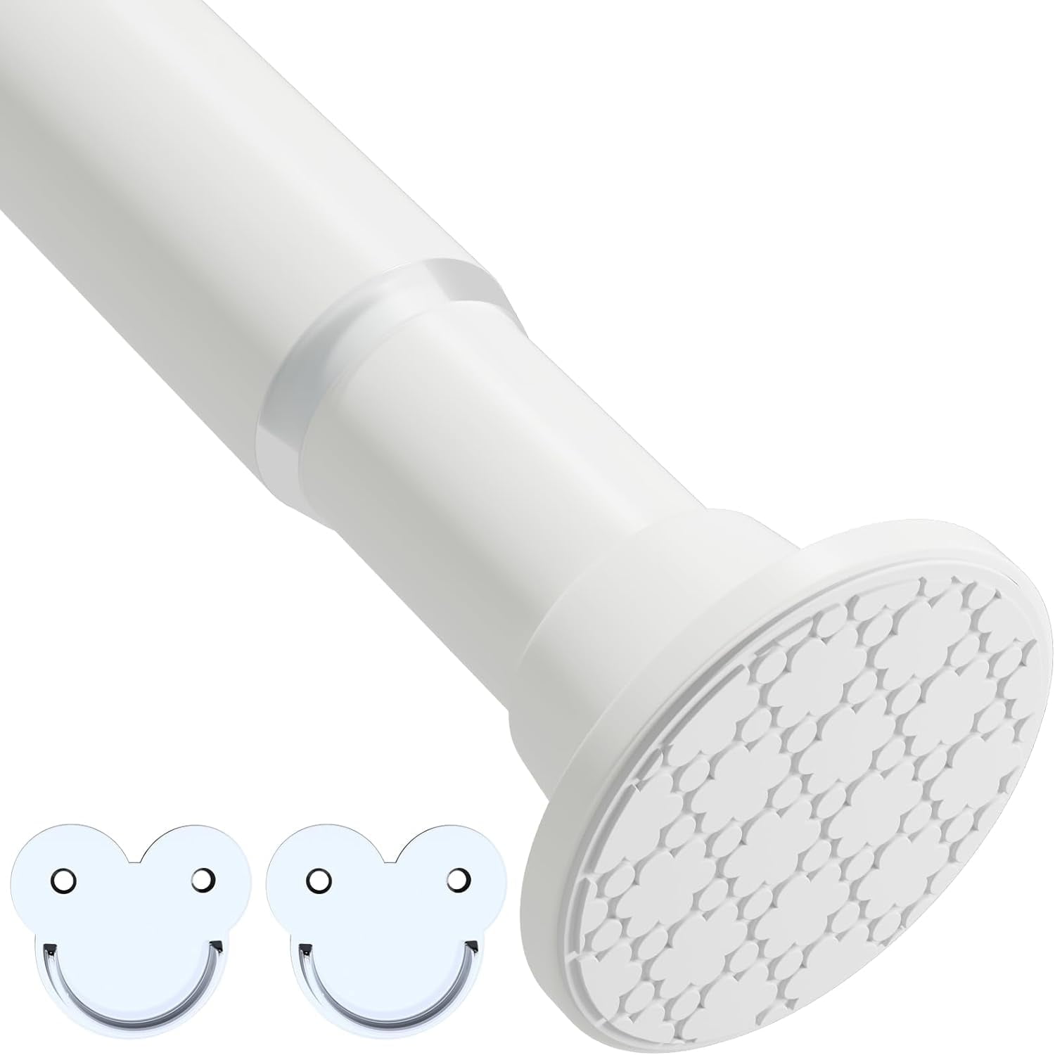 Shower Curtain Rod Adjustable Tension Curtain Rod 42-73 inches Spring ...