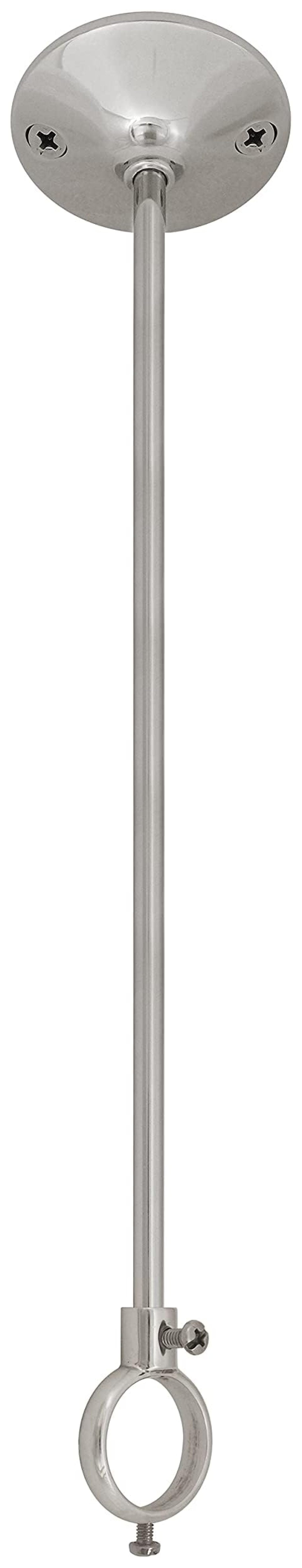 Shower Curtain Rod Ceiling Support - 30 Inch Polished - 1 Inch Rod ...