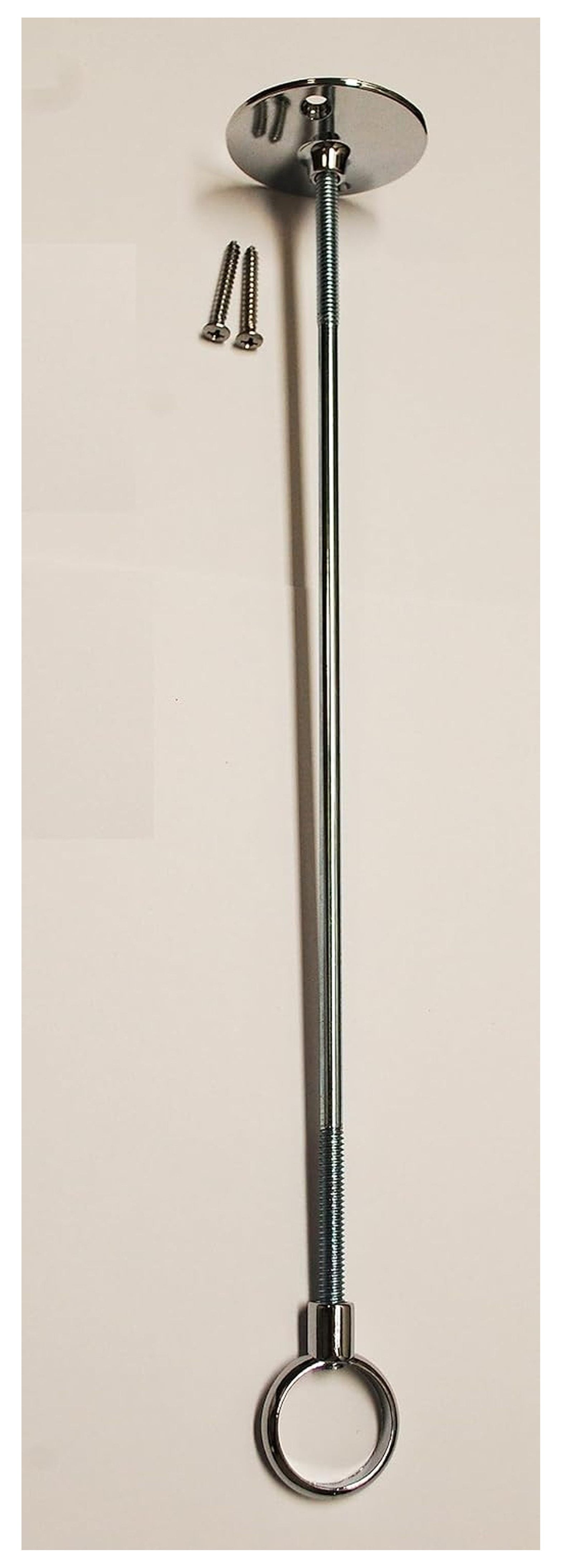 Shower Curtain Rod Ceiling Support (Polished Chrome) Choose from 12" to ...