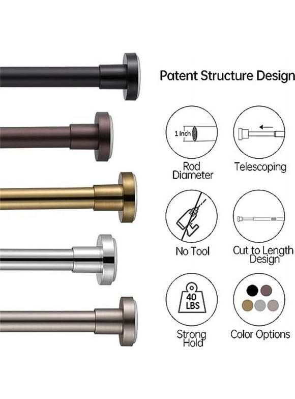 Gold Shower Curtain Rod in Shower Curtain Rods - Walmart.com