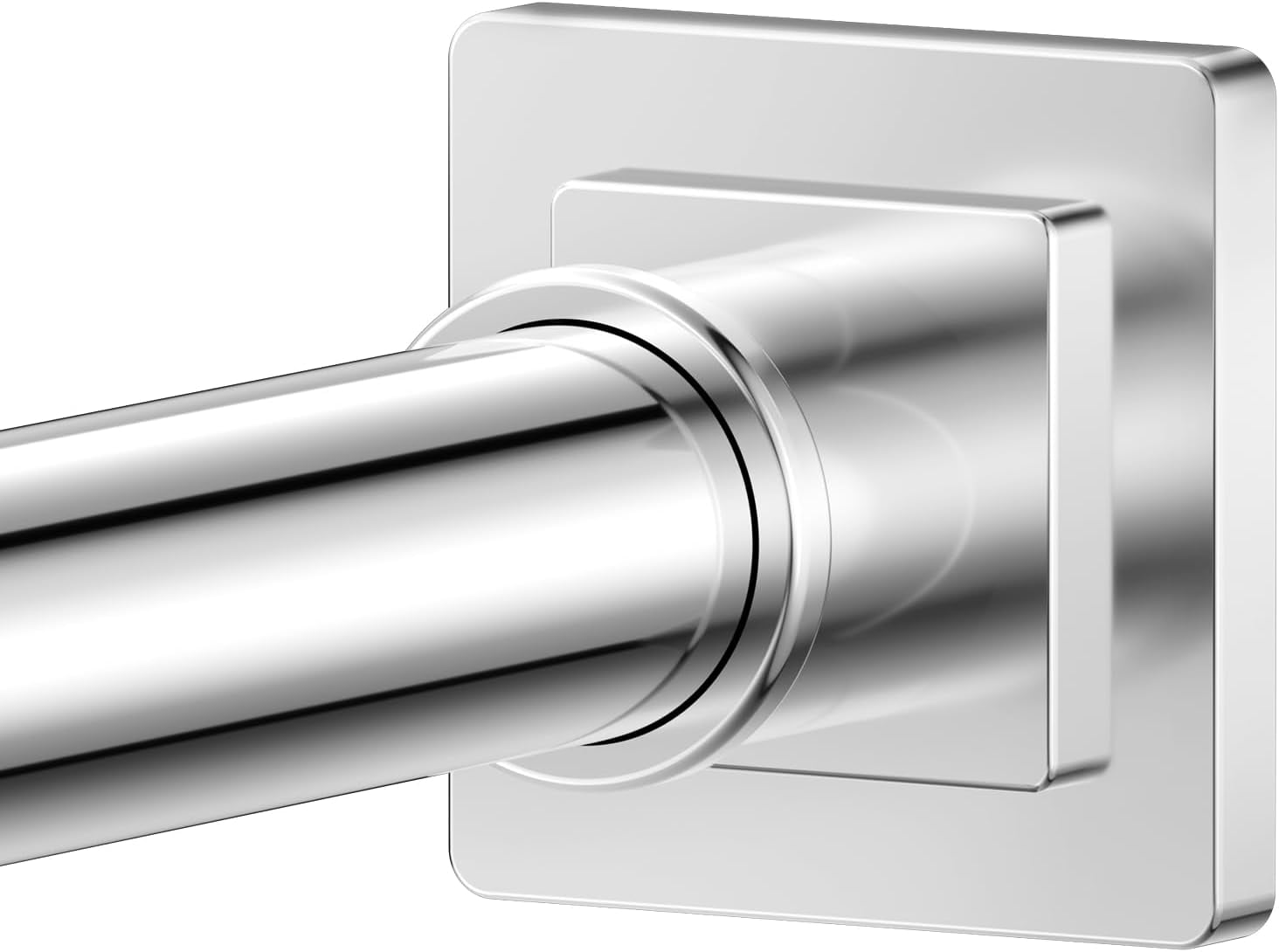 Shower Curtain Rod Square End 32"-68" Stainless Steel Shower Rods No ...
