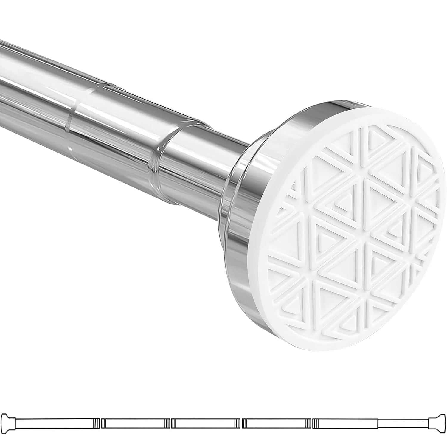 Shower Curtain Rod extendable(18-78Inch), Splice mounting design, Non ...