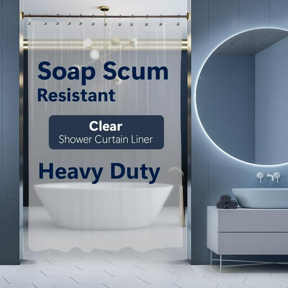 Shower Curtain – Strongest Heavy-Duty Clear Vinyl 72x72 Shower Curtain ...