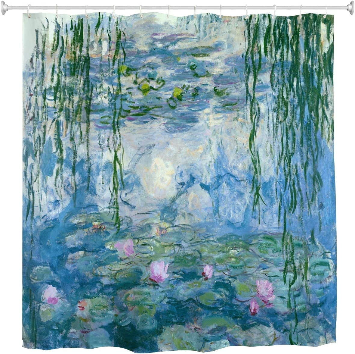 Shower Curtain Water Lilies by Claude Monet Oil Paintings Flowers ...