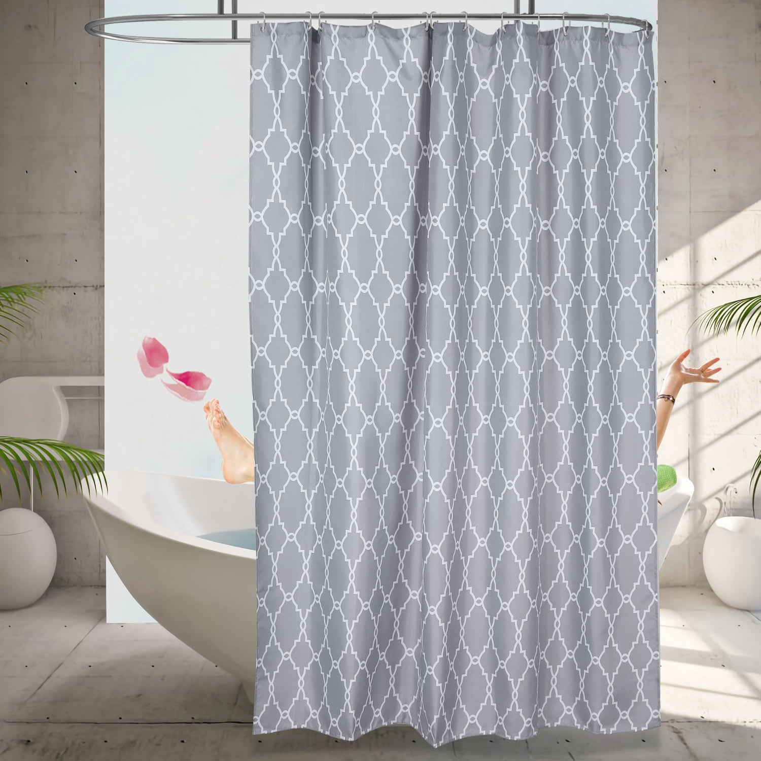 Shower Curtain Waterproof 70x70” Inches Bathroom Shower Drape Liner ...