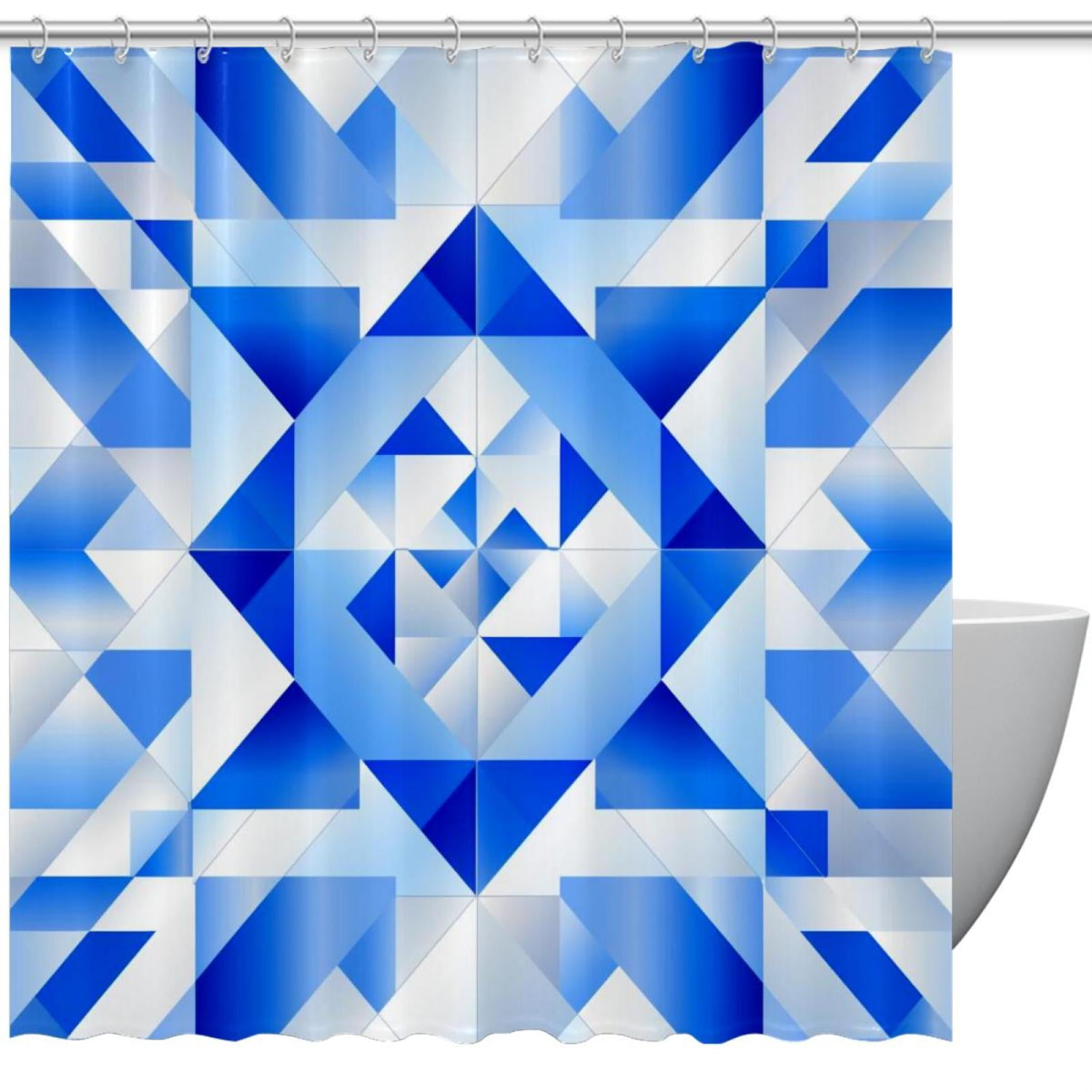 Shower Curtain for Bathroom Decor, Blue White Israel Flag Prints ...