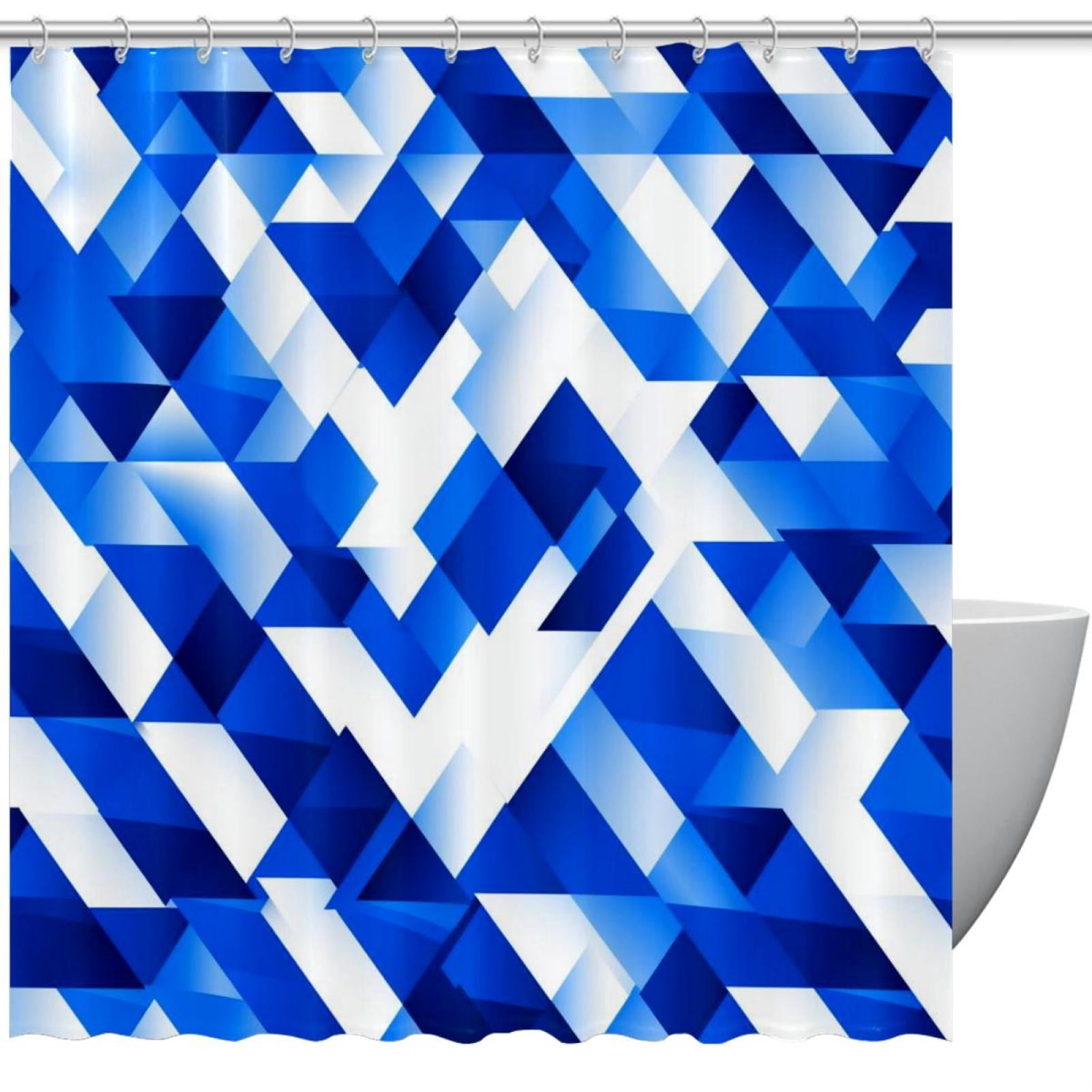 Shower Curtain for Bathroom Decor, Israel Flag Blue White Pattern ...