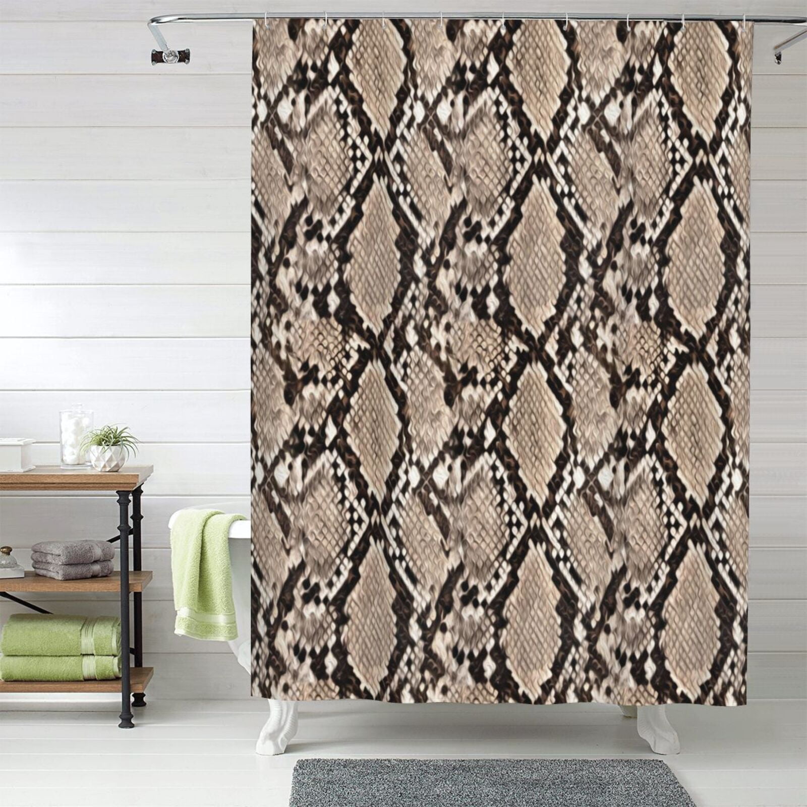 Shower Curtain, snake Camouflage Print Waterproof Shower Curtain for ...