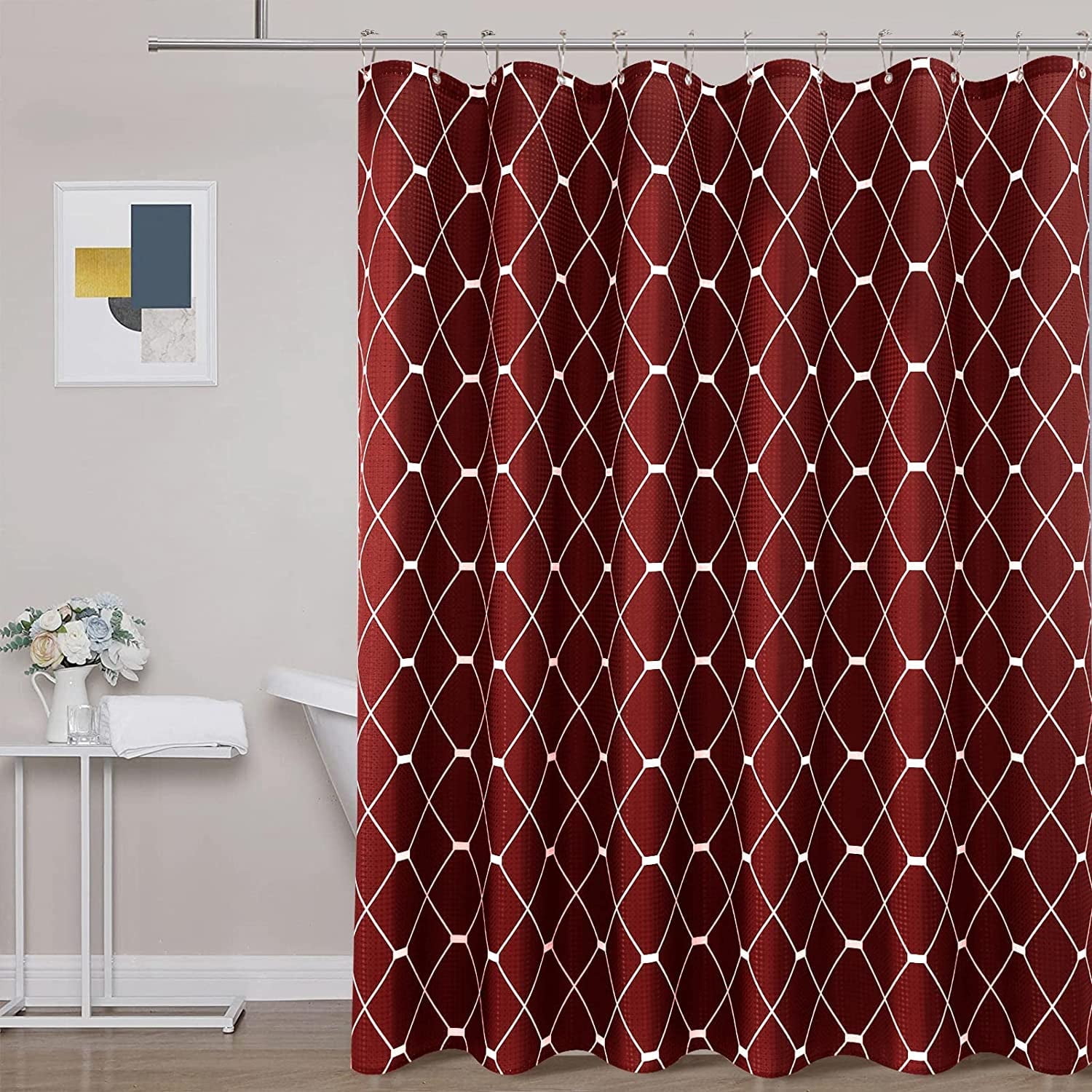 Shower Curtains for Bathroom Geometric Shower Curtain Fabric Shower ...