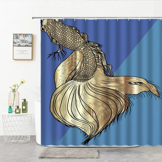 Shower Curtains Colored Fish Tail Sea Creatures 3D Living Room Bedroom ...