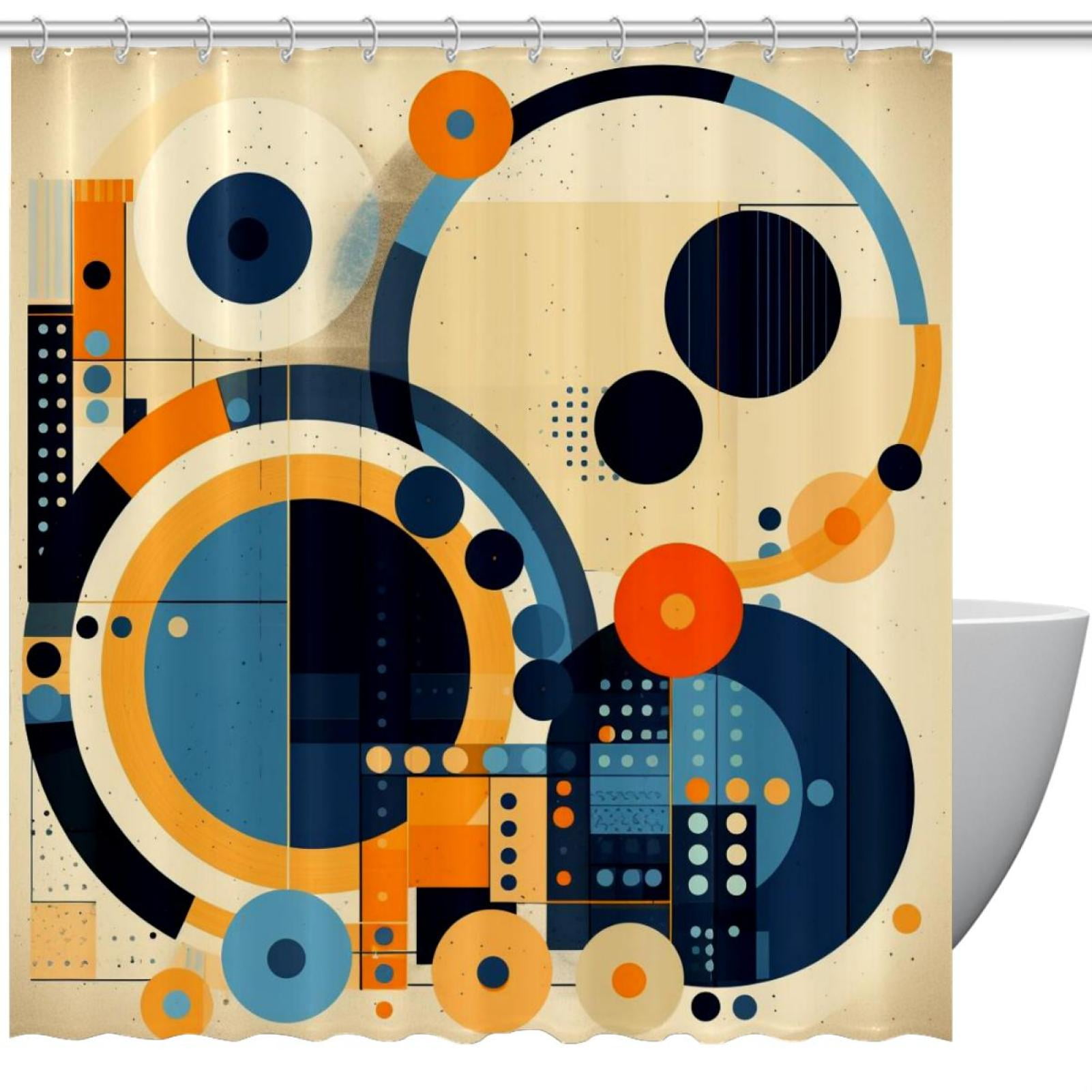 Shower Curtains Geometry Waterproof Shower Curtain With Grommets And