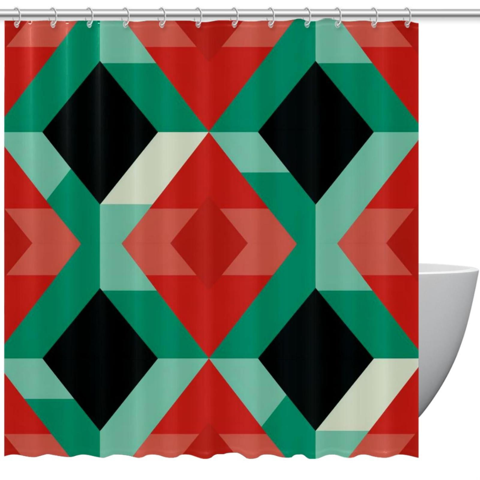 Shower Curtains Geometry Waterproof Shower Curtain With Grommets And