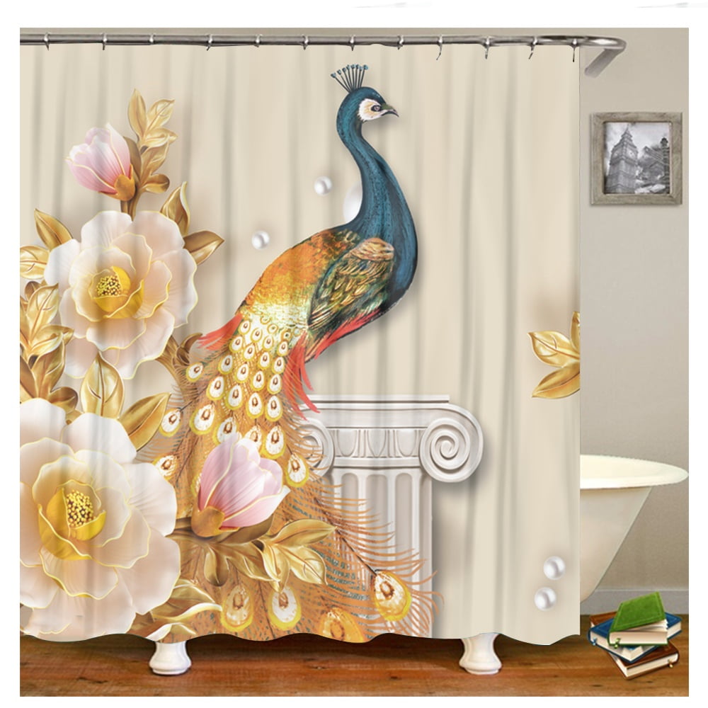 Shower Curtains Romantic Wildflower Plantsbathroom Decor Curtain With