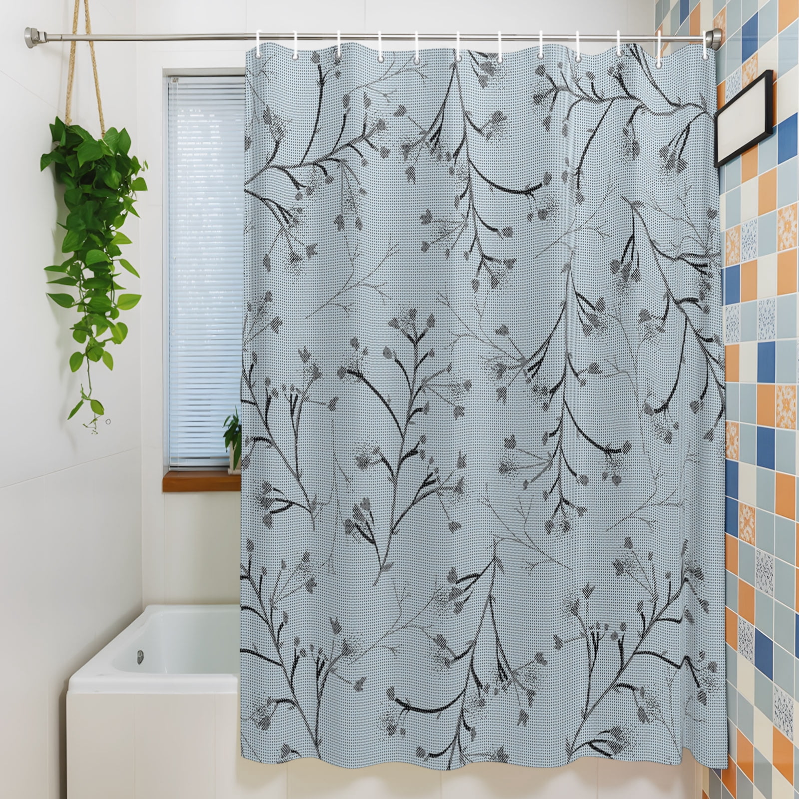Shower Curtains Sets for Bathroom Decor Abstract Flower Branch ...