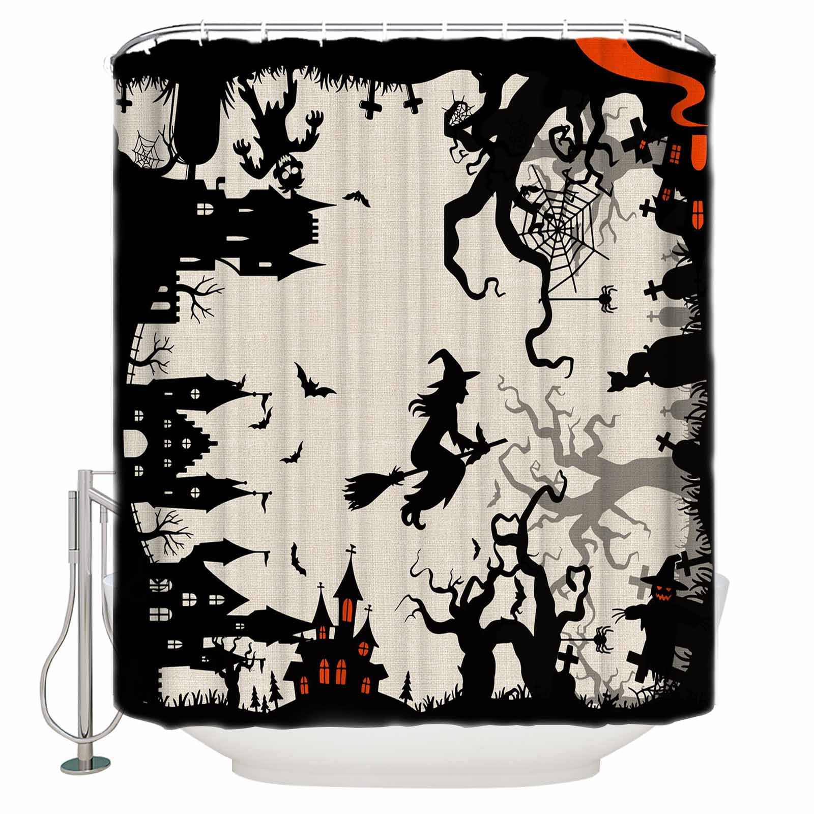 Shower Curtains Sets for Bathroom Decor Horror Halloween Witch Dead ...