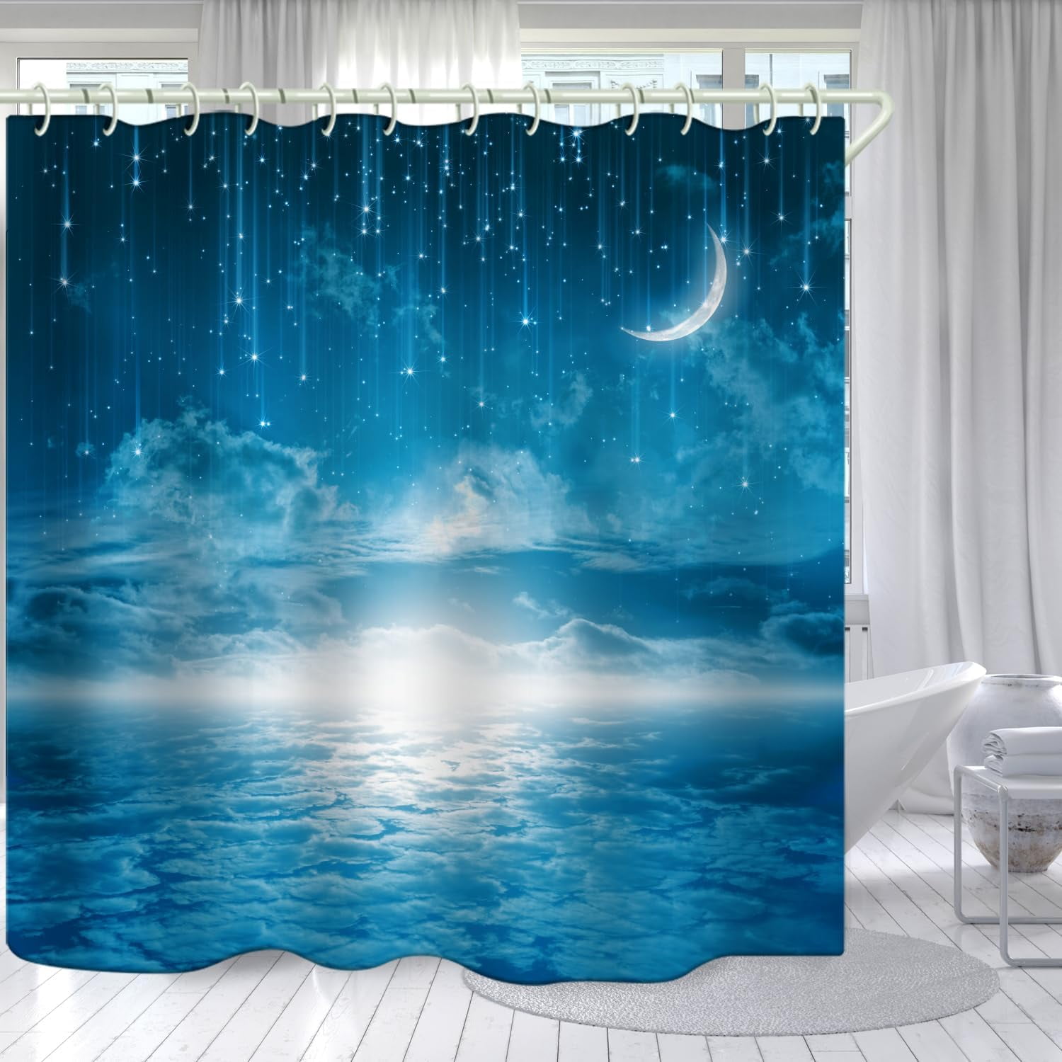 Shower Curtains Waterproof Polyester Fabric,Large Width Bright ...