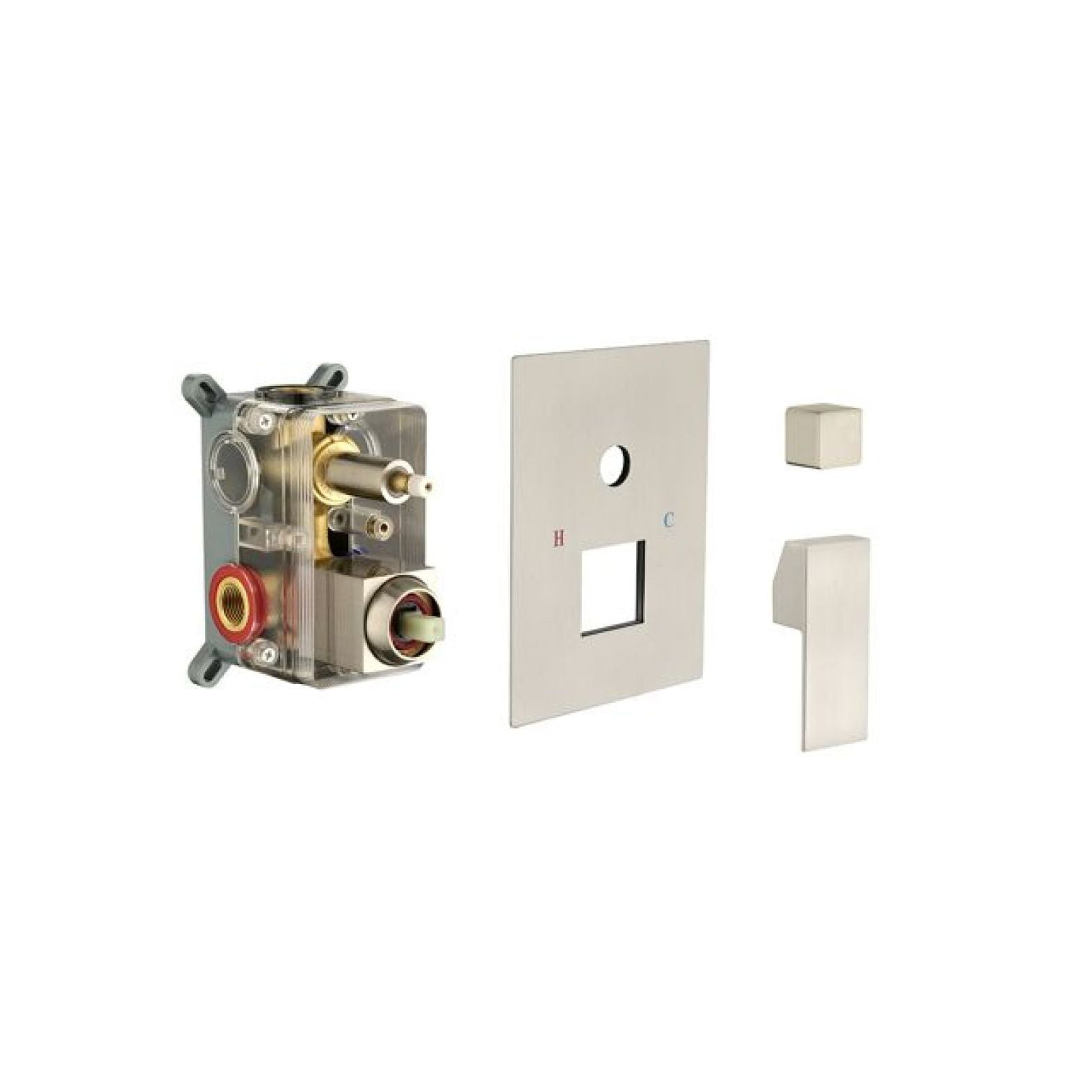 Shower Diverter Valve, 2-Way Solid Brass Mixer Valve Kit, Pressure ...
